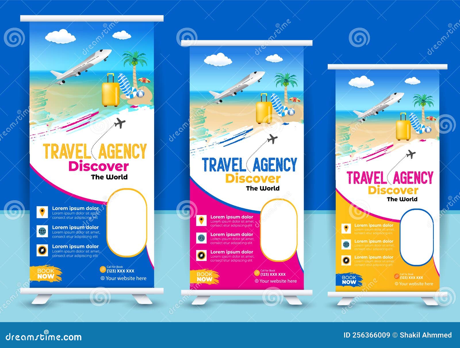 Travel Business Agency Roll Up. Truism Standee Banner. Digital Roll Up ...