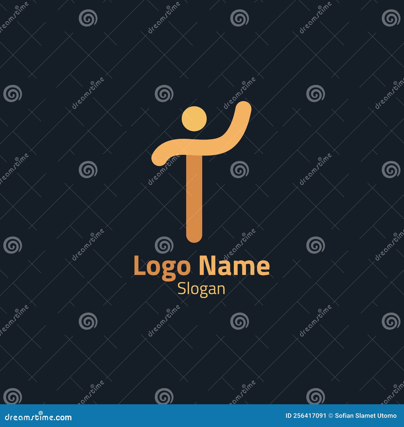 Two Lines Logo Forming Letters and People Stock Vector - Illustration ...