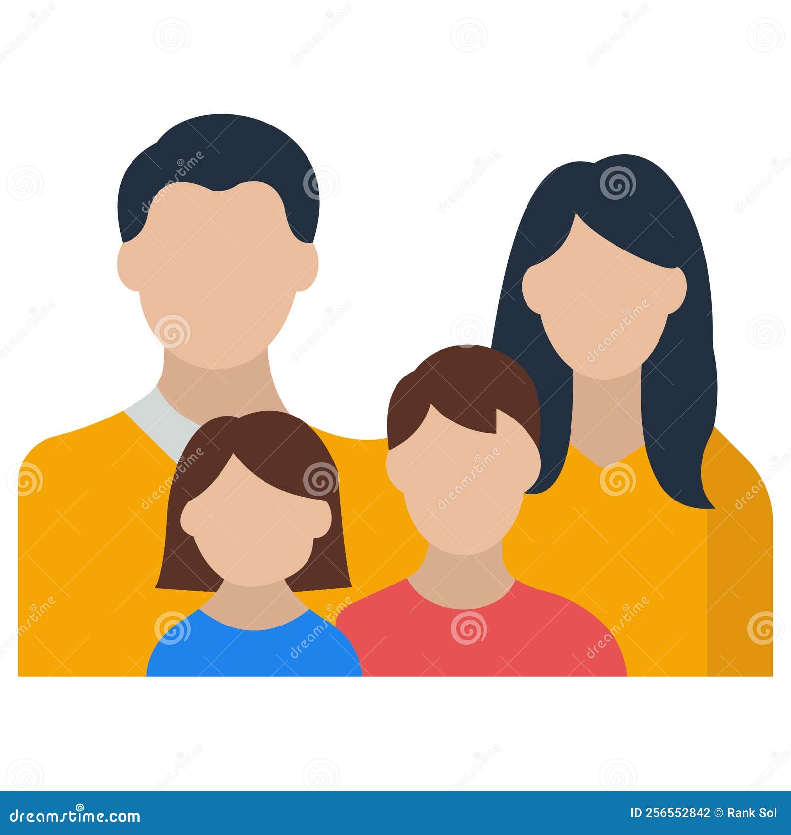 Family Love Which Can Easily Modify or Edit Stock Vector - Illustration ...