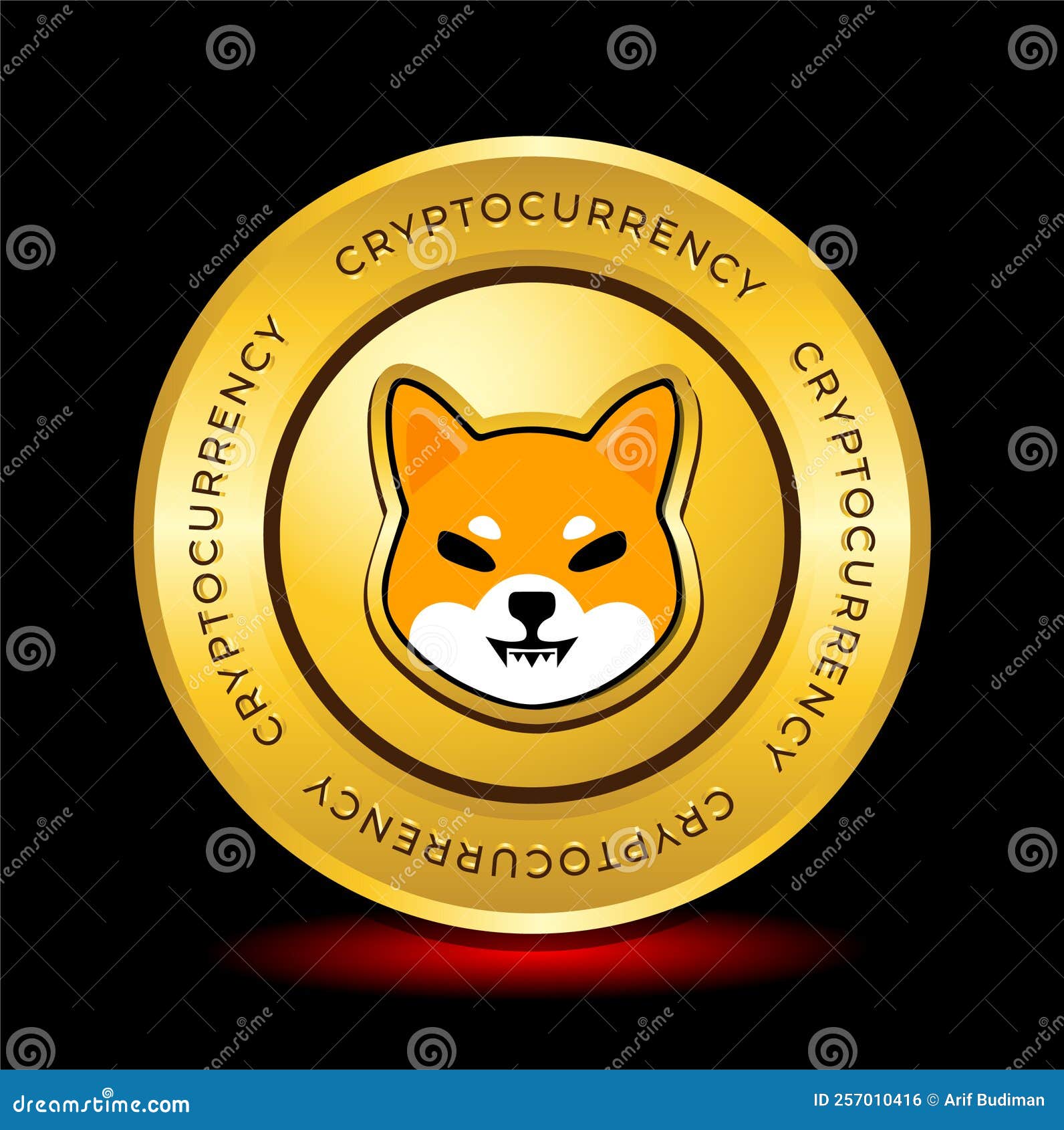 Shiba Inu Coin Cryptocurrency Sign Vector Design Editorial Photo ...