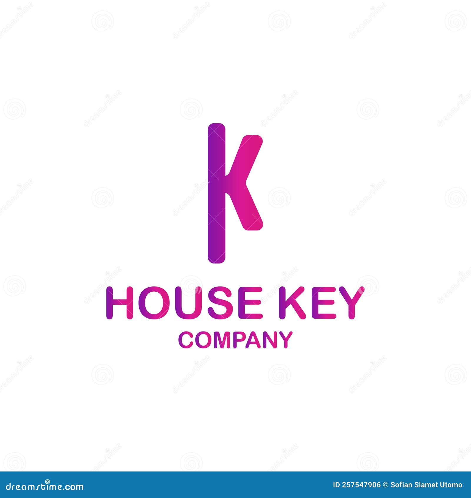 Key Logo and Letter K stock vector. Illustration of estate - 257547906
