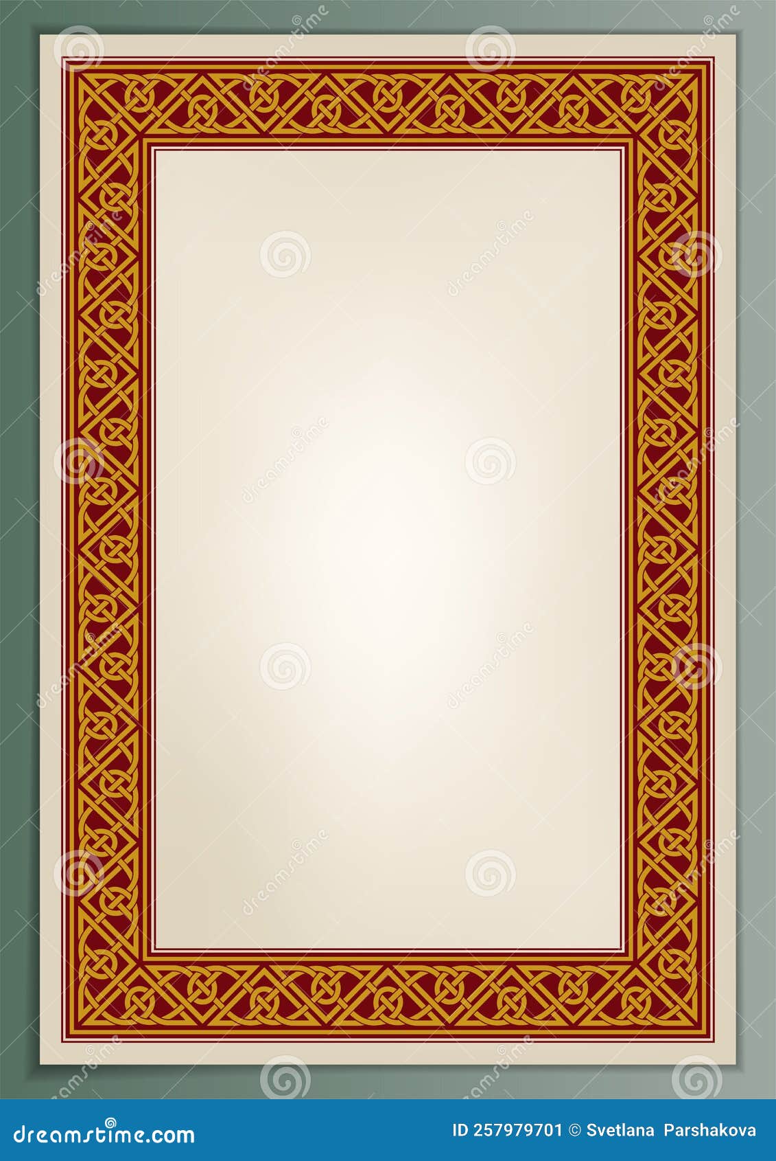 Decorative Framework, Celtic Style. Pattern Brush with Corner Element ...