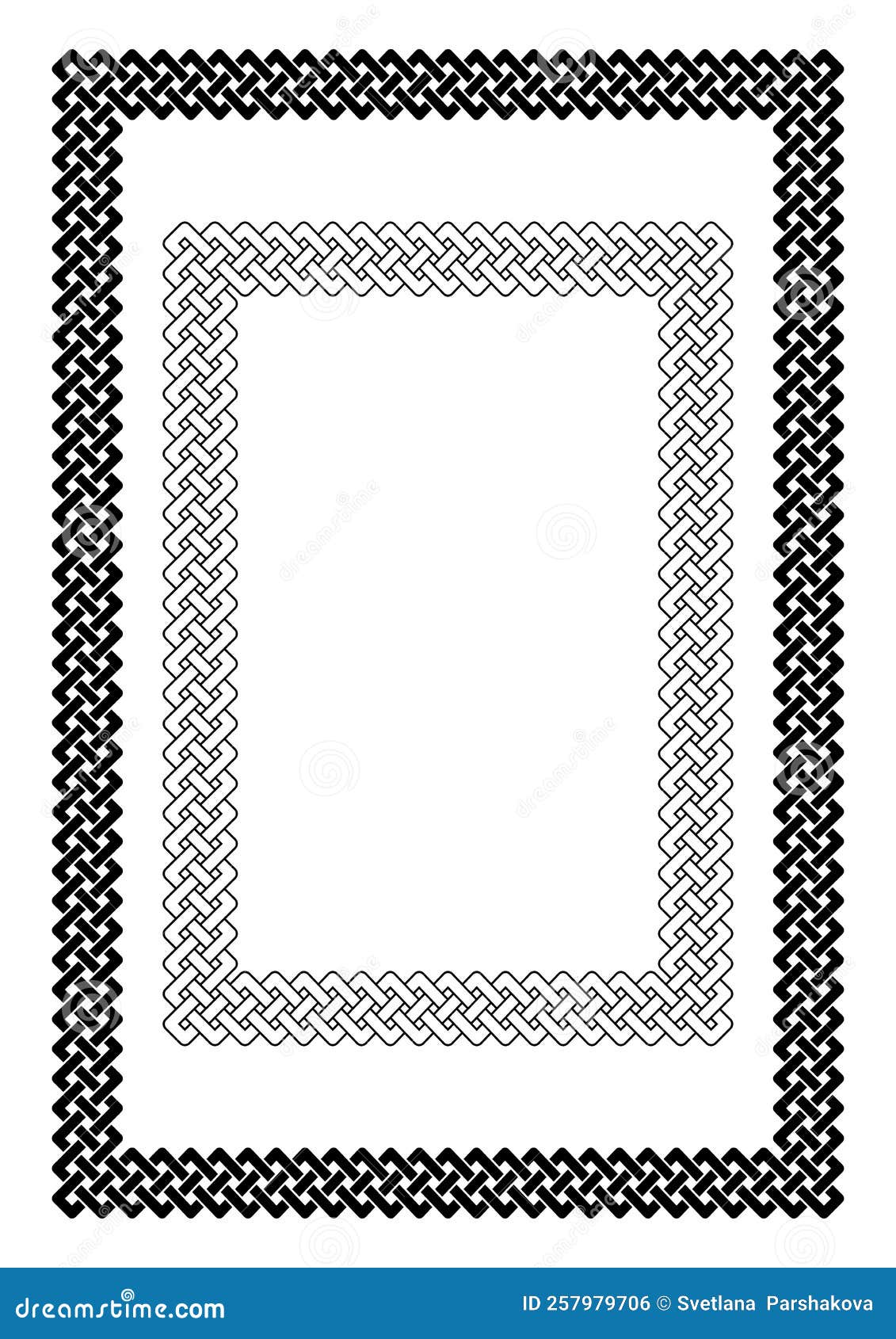 Set Of Frames In Celtic Style. Celtic Style Banner. Cartoon Vector ...