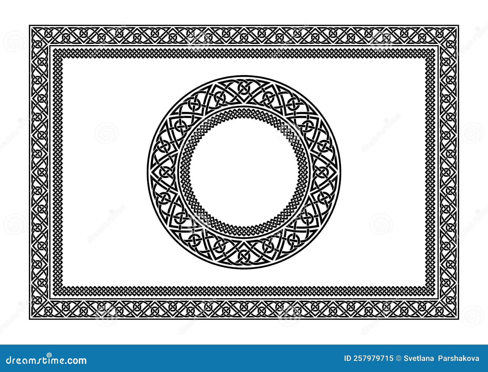 Set Of Frames In Celtic Style. Celtic Style Banner. Cartoon Vector ...
