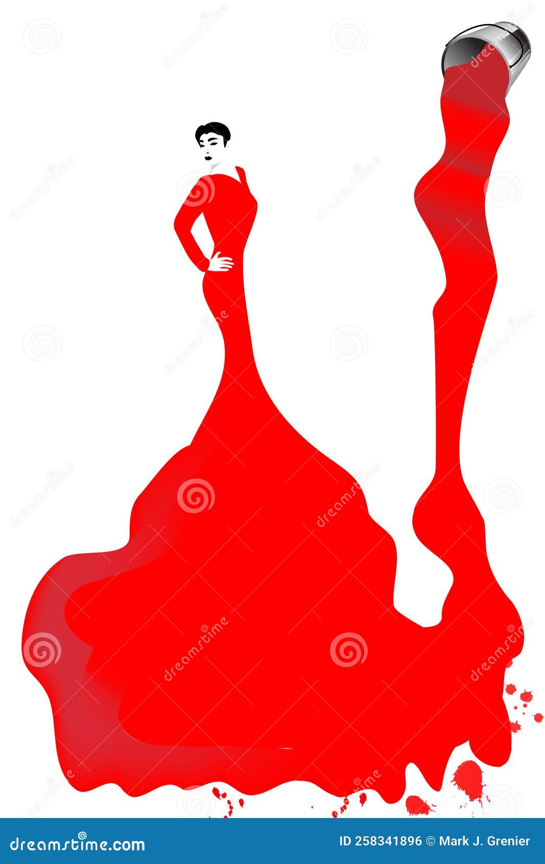 Potrait of a Painted Lady stock vector. Illustration of color - 258341896