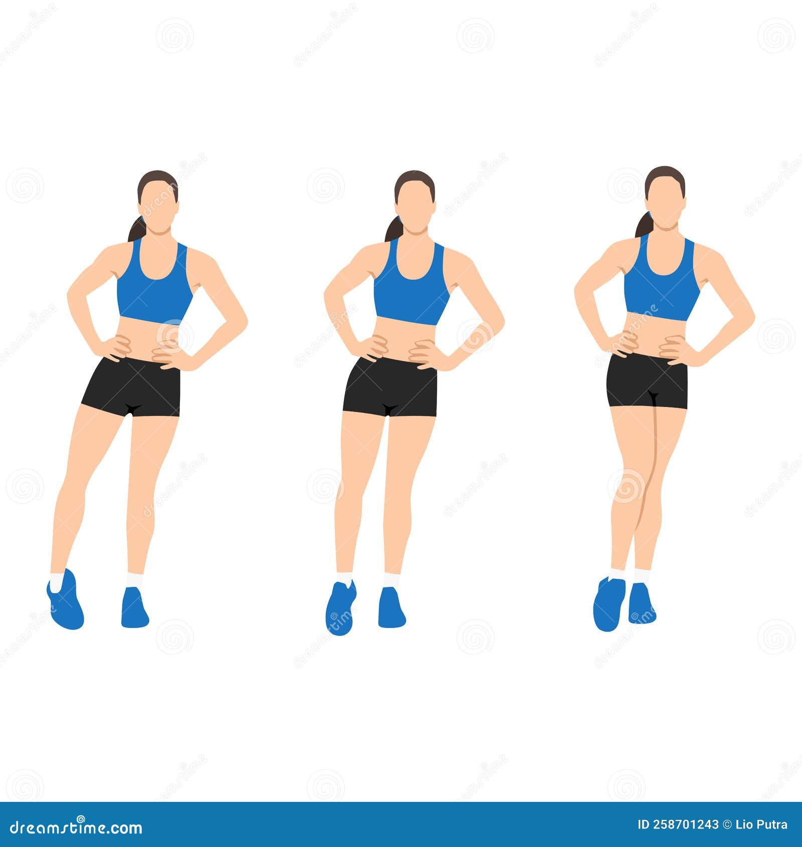 Woman Doing Ankle Circles Rotations or Rolls Exercise. Stock Vector ...