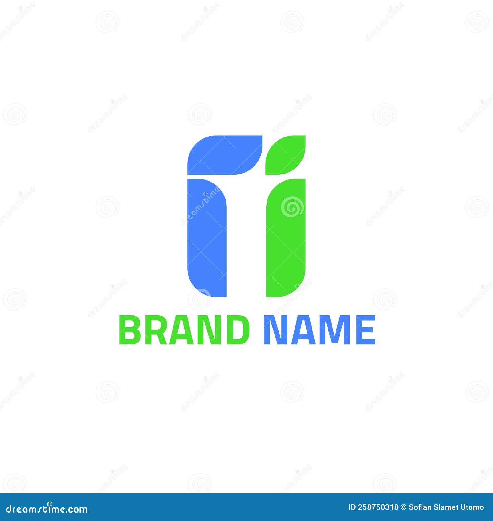 Two-tone Modern Logo Forming Letters Stock Vector - Illustration of ...