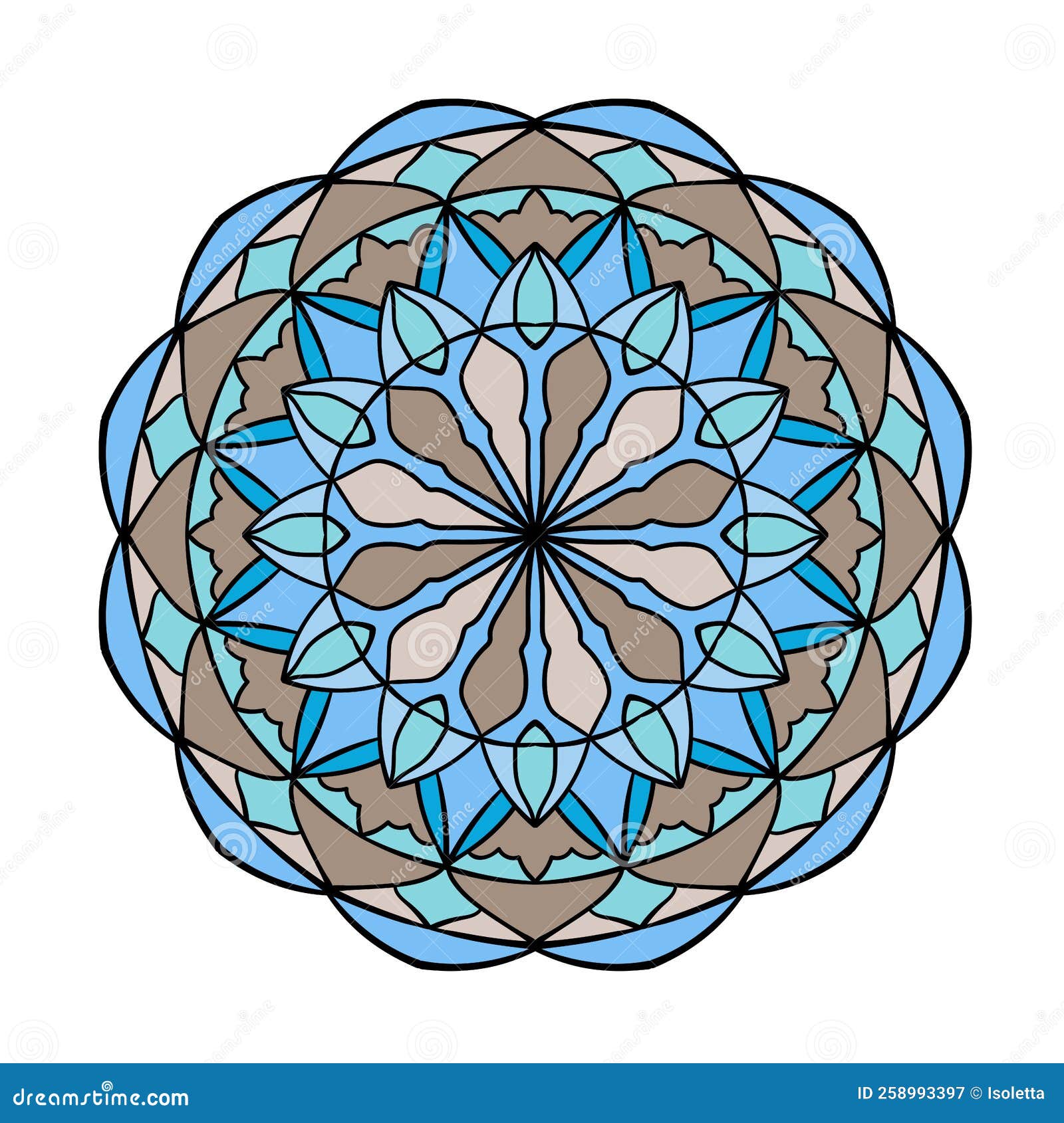 Abstract Mandala Pattern, Vector Illustration. Bright Ornament Stock ...