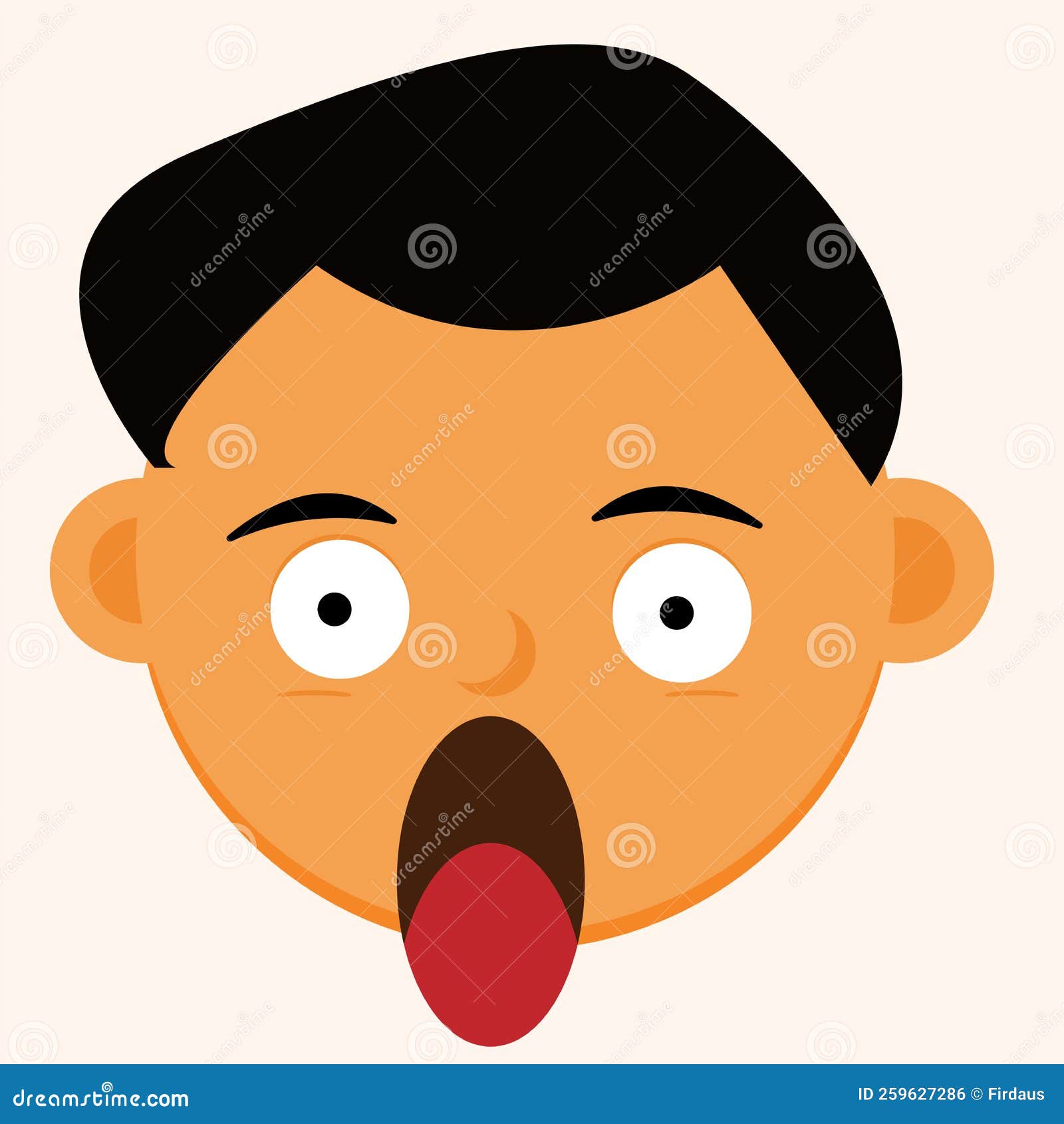 Illustration Adorable and Funny Expression Emoticons Stock Vector ...