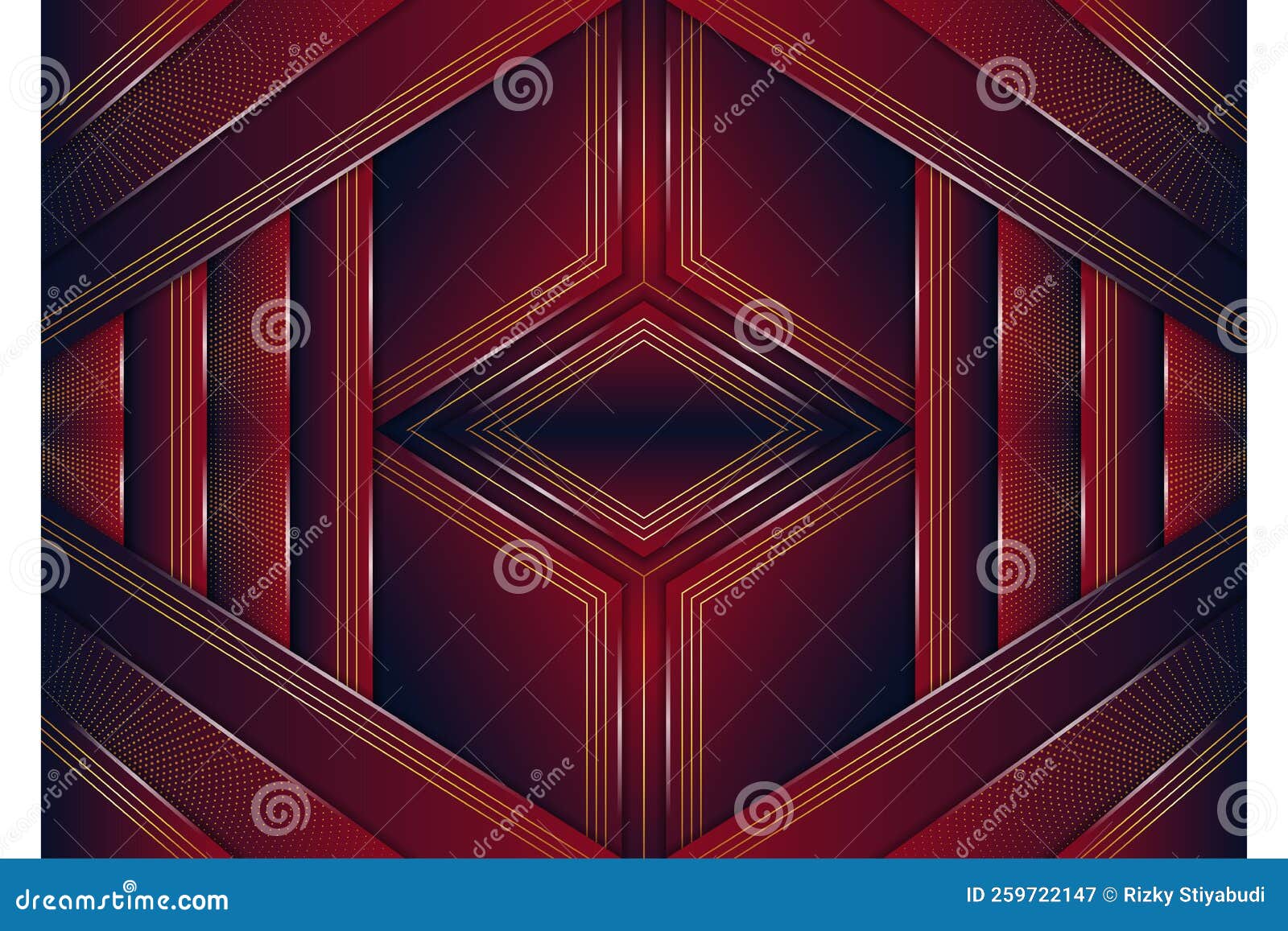 Abstract Modern Geometric Background Template with Red and Blue Colors ...