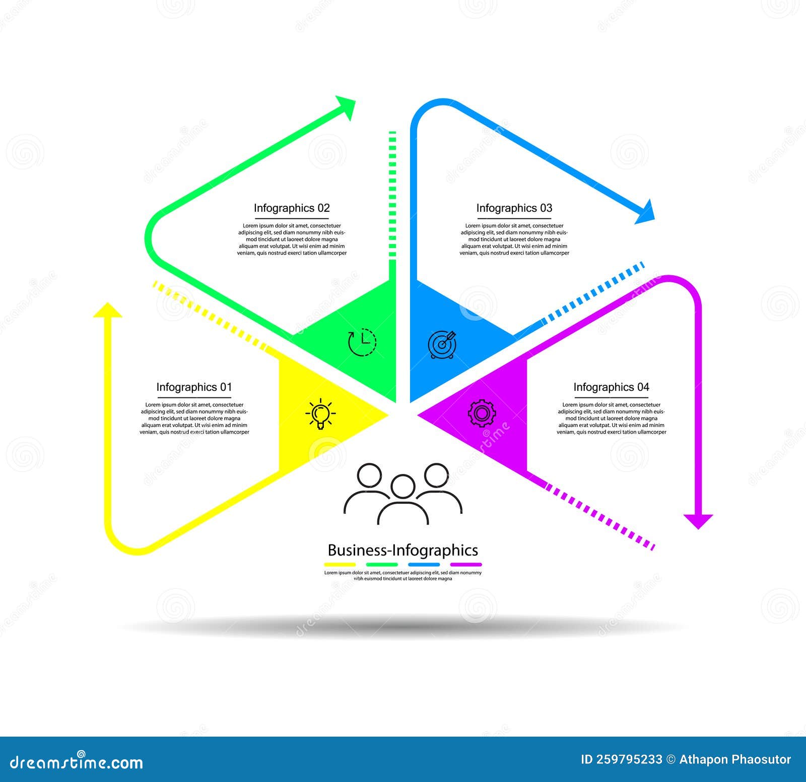 Presentation Flat Design Business Infographic Template Stock Vector ...