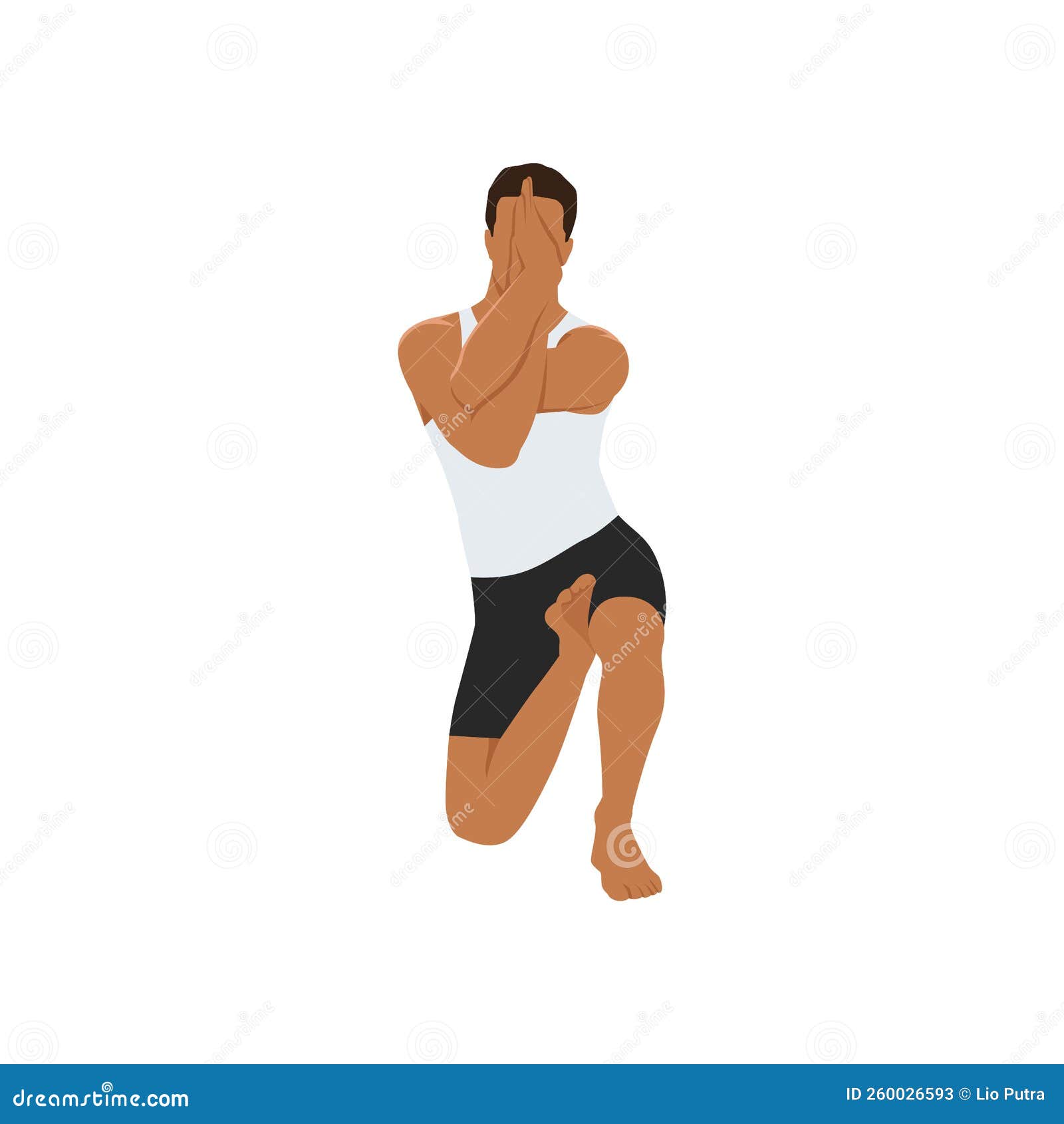 Cow Face Pose Yoga Asanas Set With Props Cartoon Vector | CartoonDealer ...