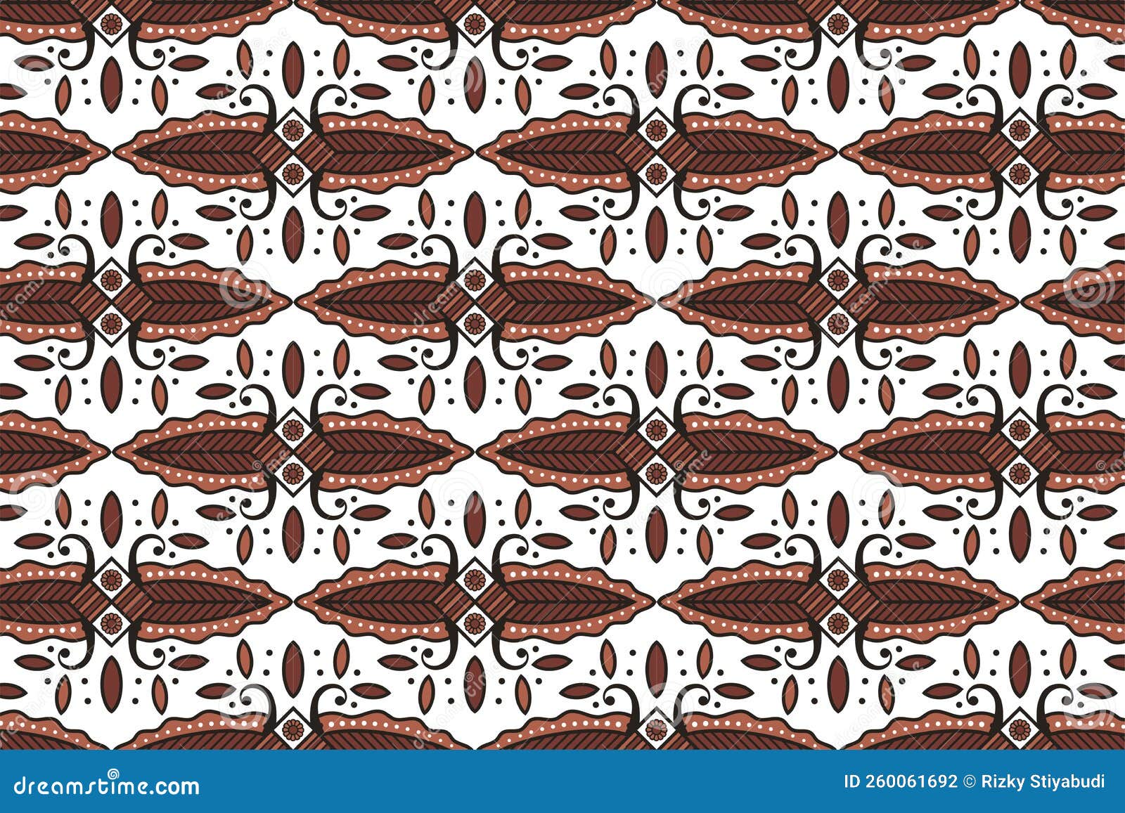 Ethnic Batik Kalimantan Seamless Pattern 04 Cartoon Vector ...