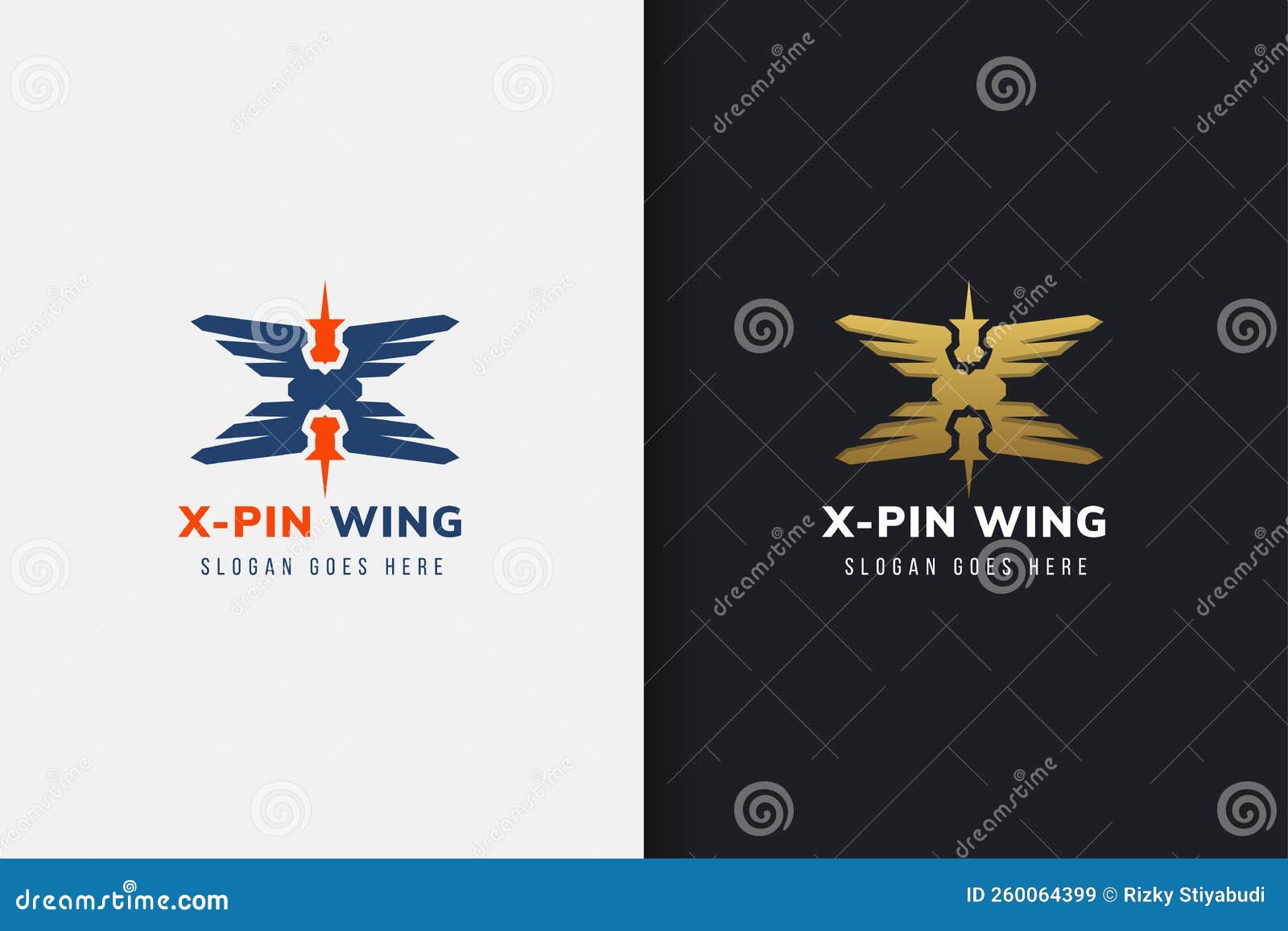 Wing Location Logo Design Template Design Stock Vector - Illustration ...