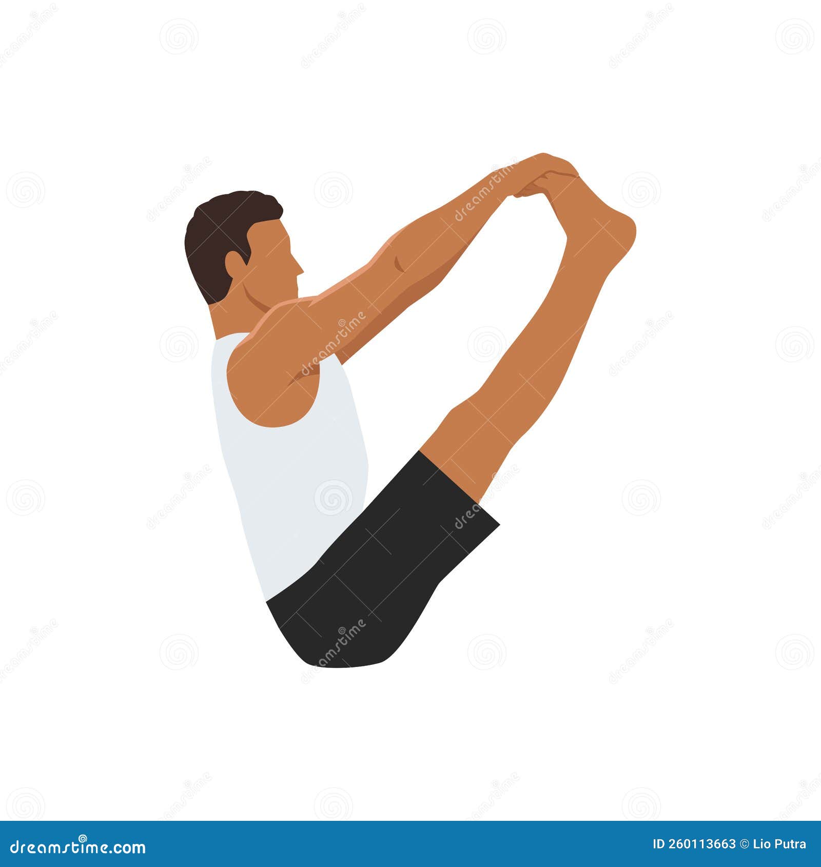 Man Doing Both Big Toe Pose, Double Toe Hold, Balancing Stick Pose ...