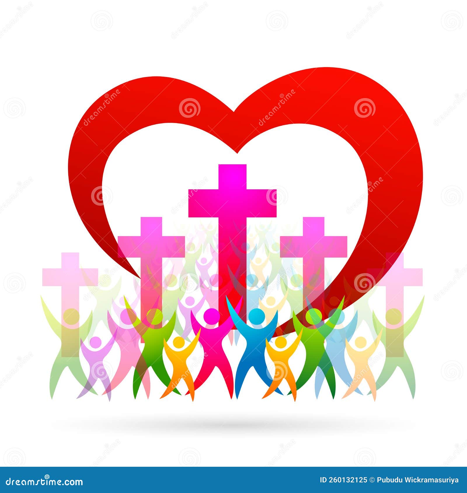 Family Church People Home Love Logo Icon Happiness Love Cross Together ...