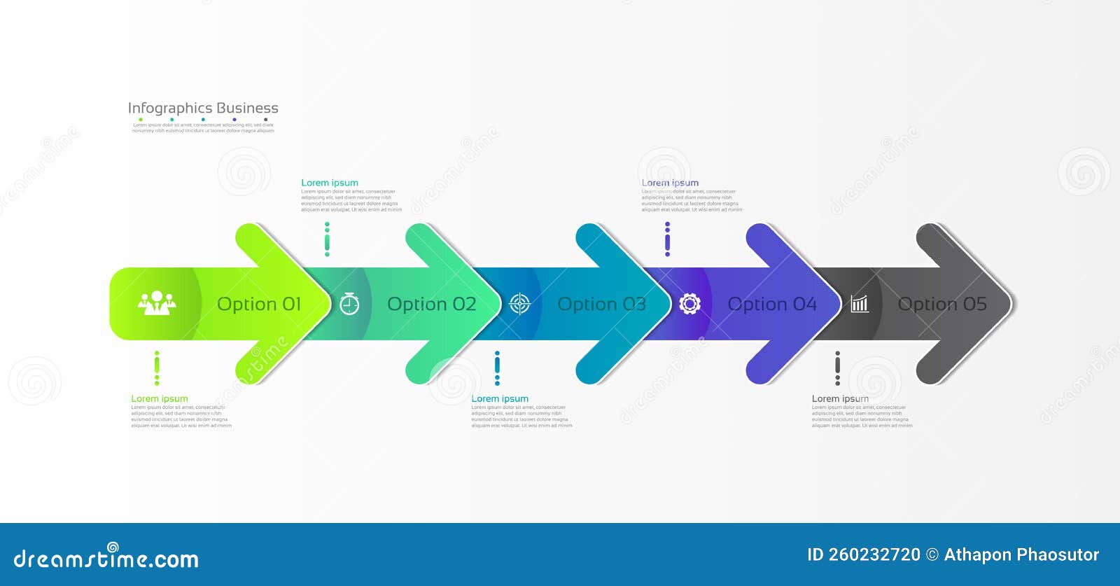 Flat Diagram Infographic Options or Steps Template Stock Vector ...