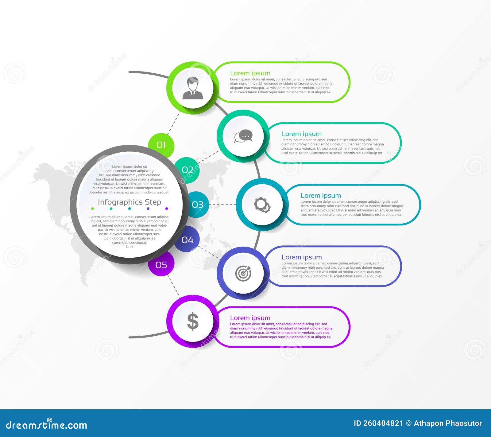 Presentation Flat Design Business Infographic Template Stock Vector ...