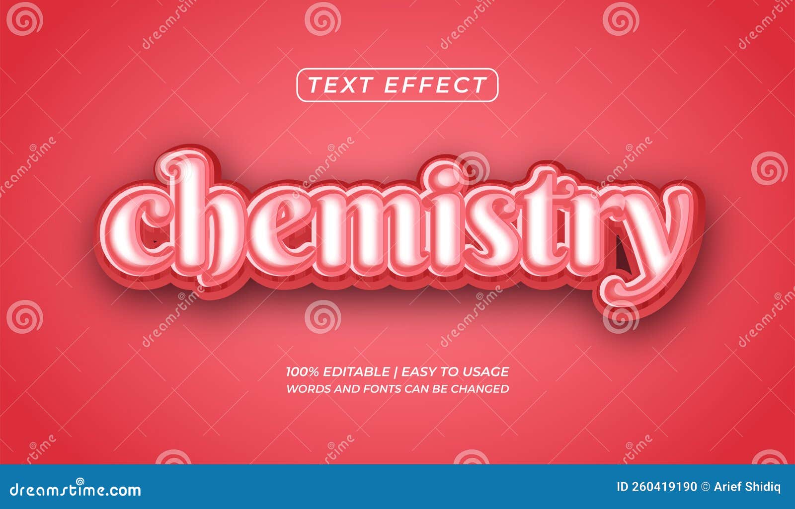 Chemistry Text Effect with Romantic Pink Concept Stock Illustration ...