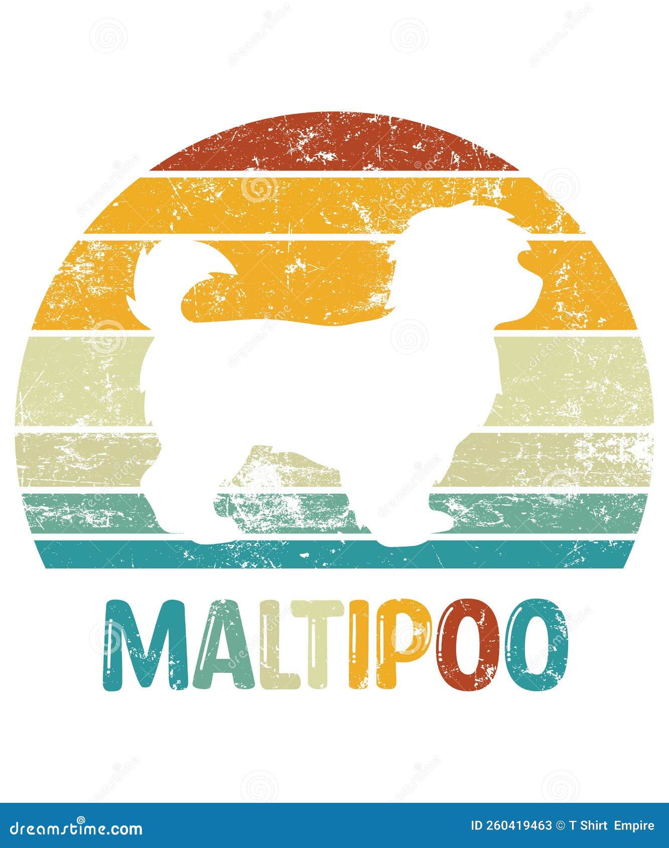 Maltipoo Dog Vector Illustration Isolated On A Plain Background ...