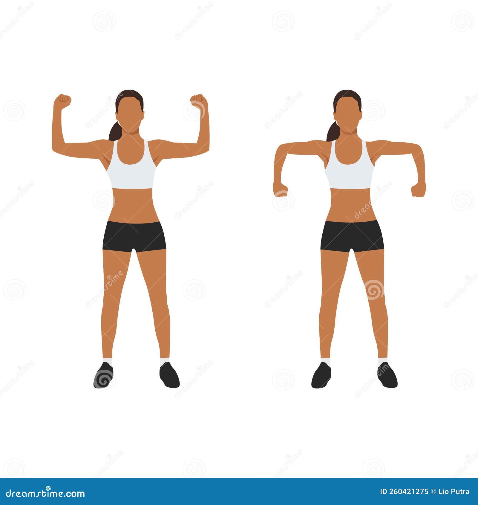 Man Scarecrow Arms Elbow Shoulder Rotations With Dumbbell Royalty-Free ...