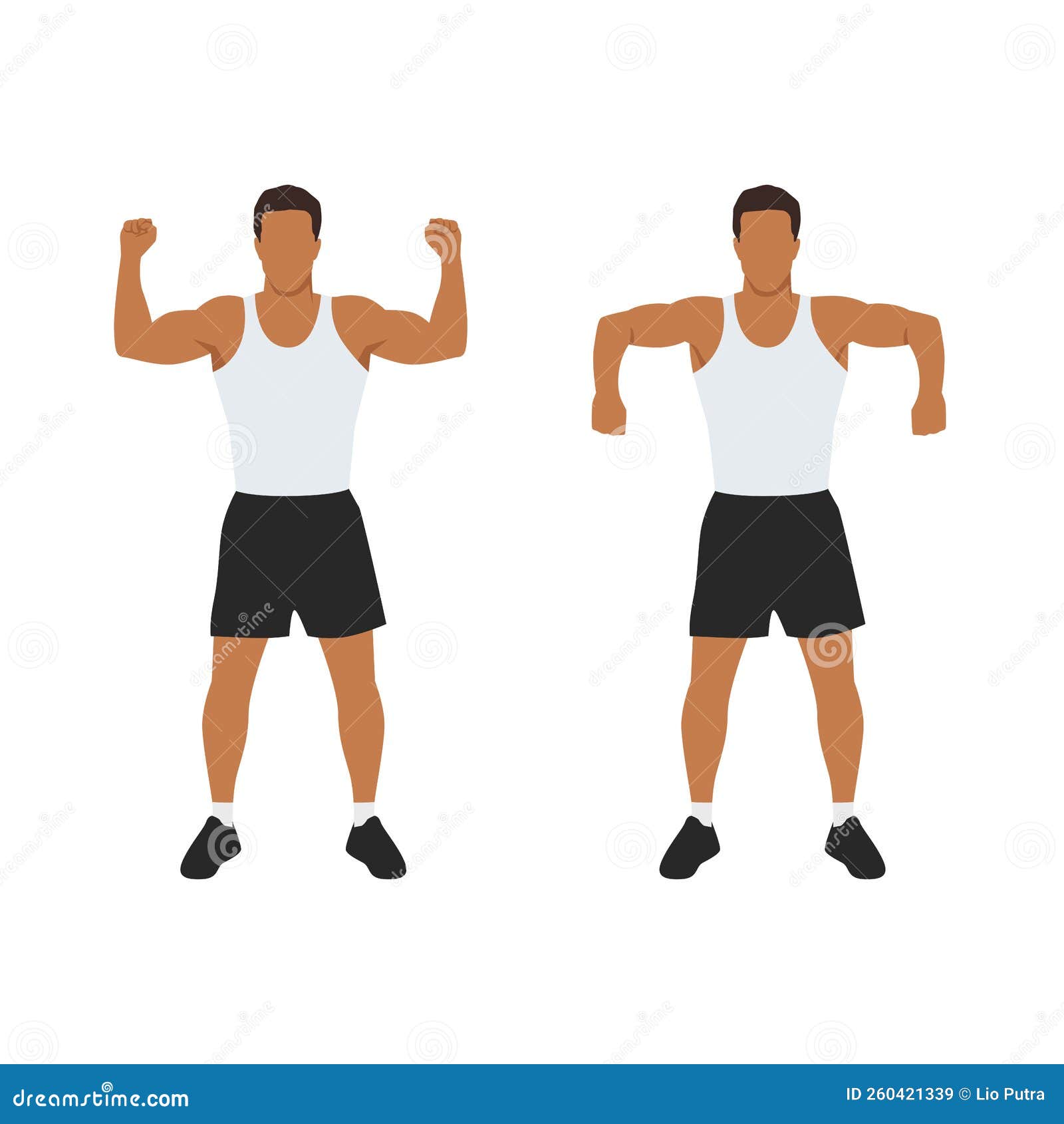 Man Doing Doing Exercise - Scarecrow Arms Elbow Shoulder Rotations ...