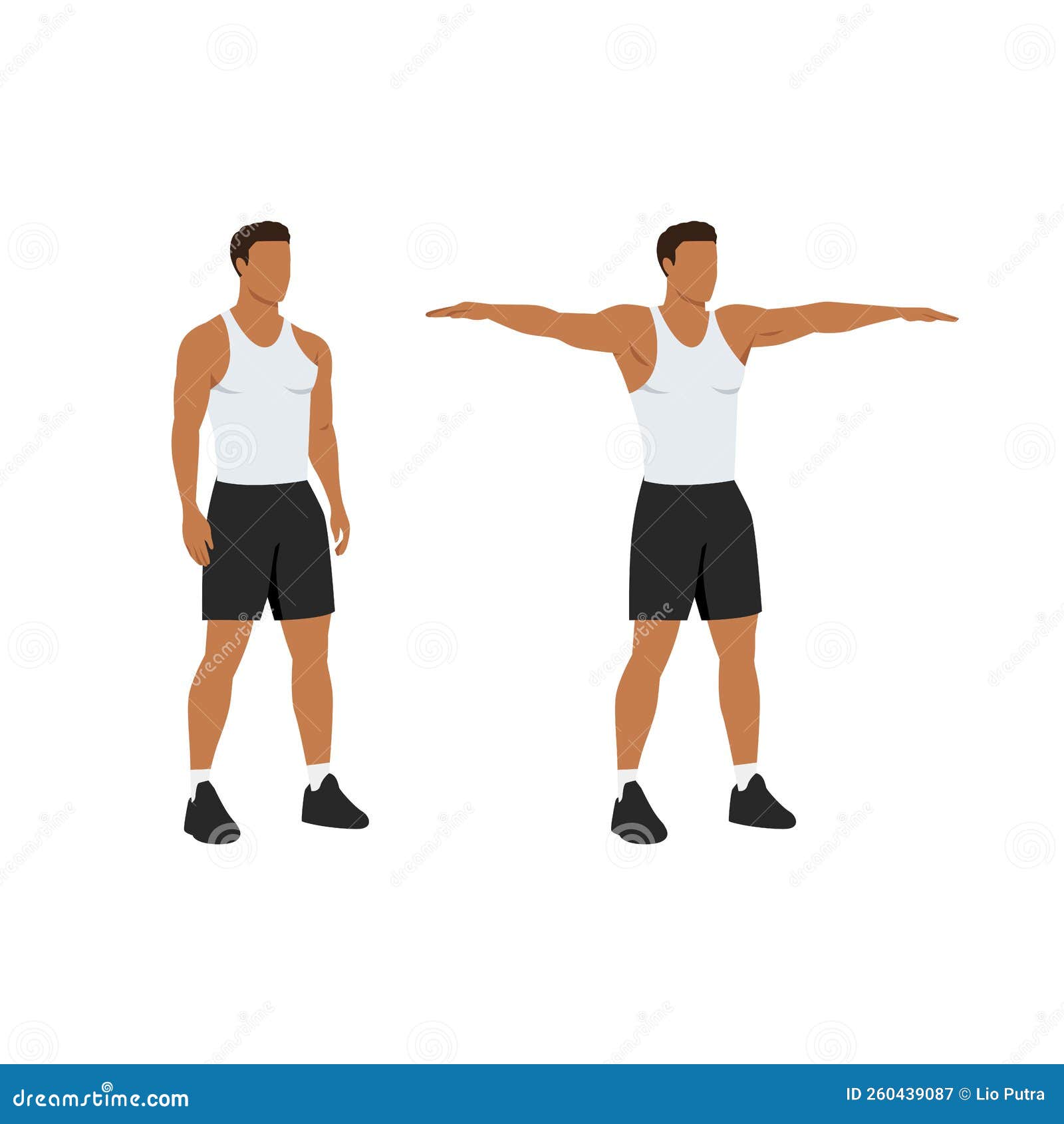 Side Leg Raises Exercise Silhouette Cartoon Vector | CartoonDealer.com ...