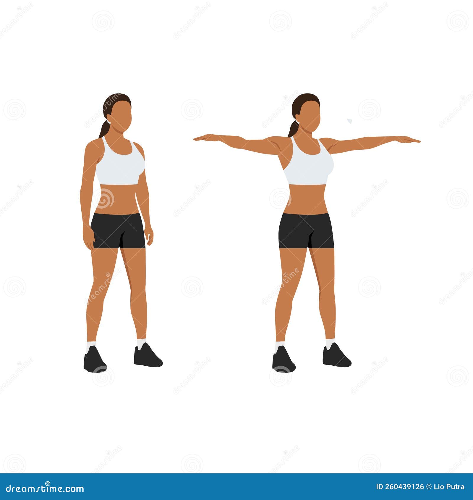 Side Leg Raises Exercise Silhouette Cartoon Vector | CartoonDealer.com ...