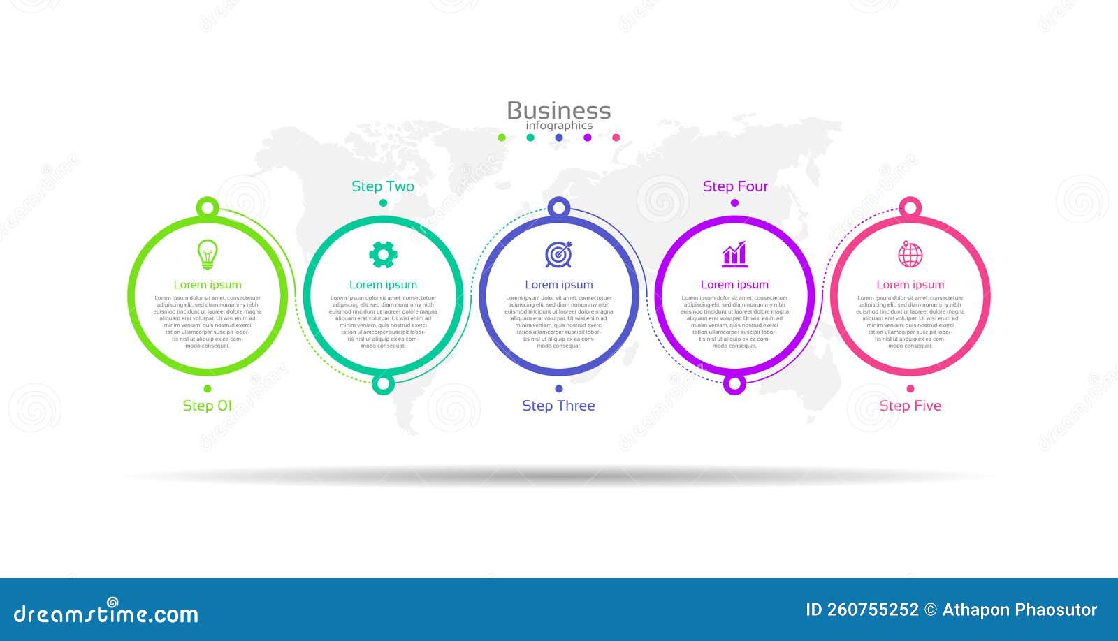 Infographic Business Icon Template Design Stock Vector - Illustration ...