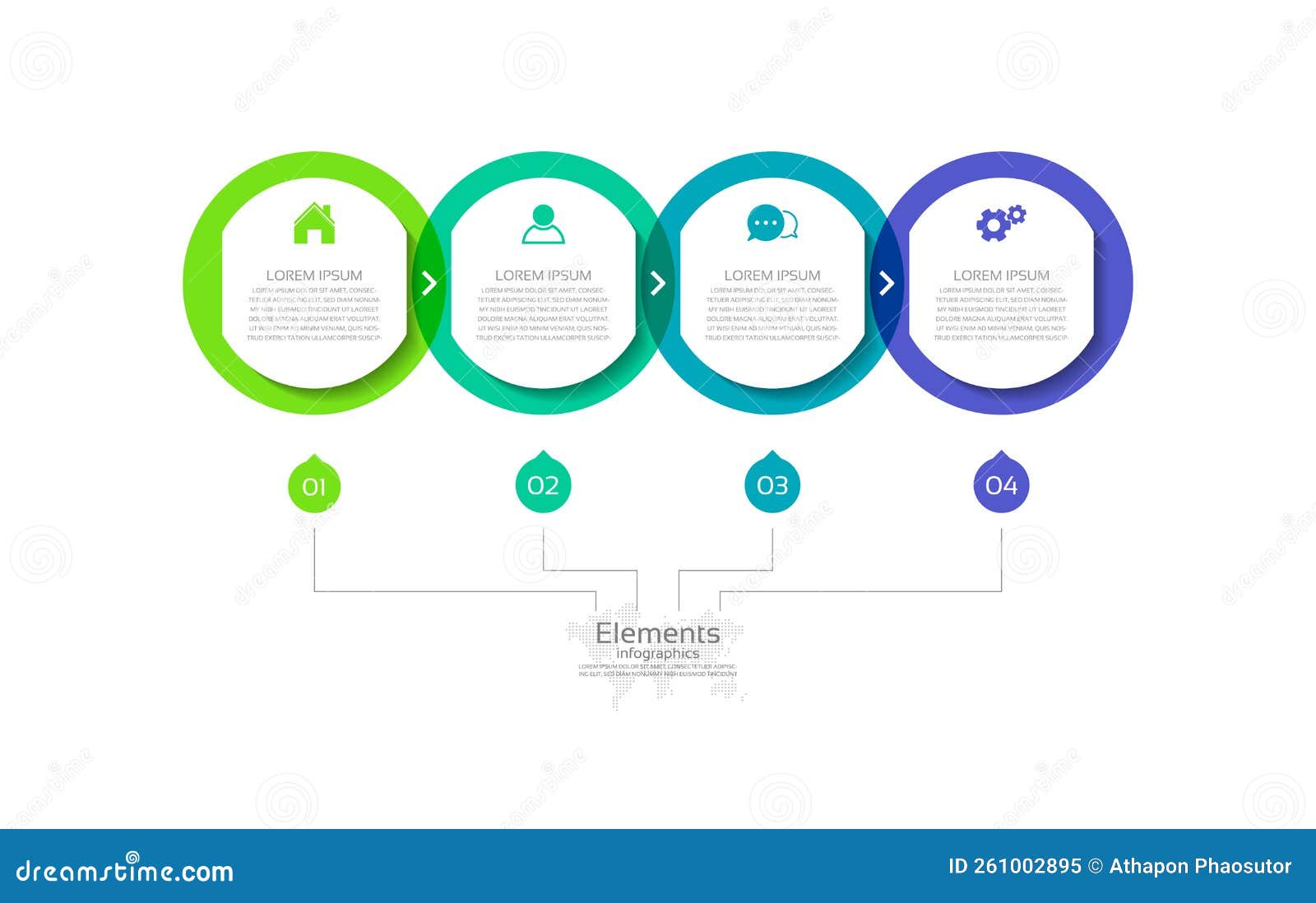 Infographic Business Icon Template Design Stock Vector - Illustration ...