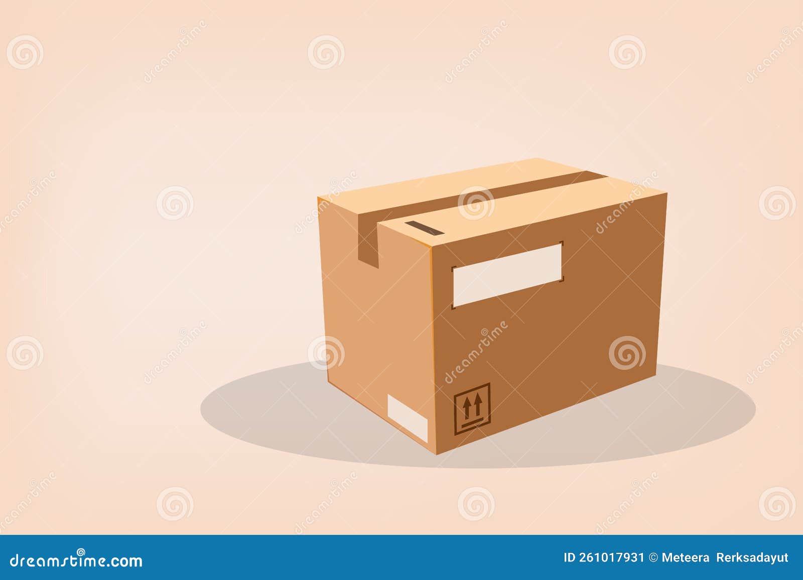 Isolated Brown Cardboard Box is Preparing To Send To a Customer Stock ...