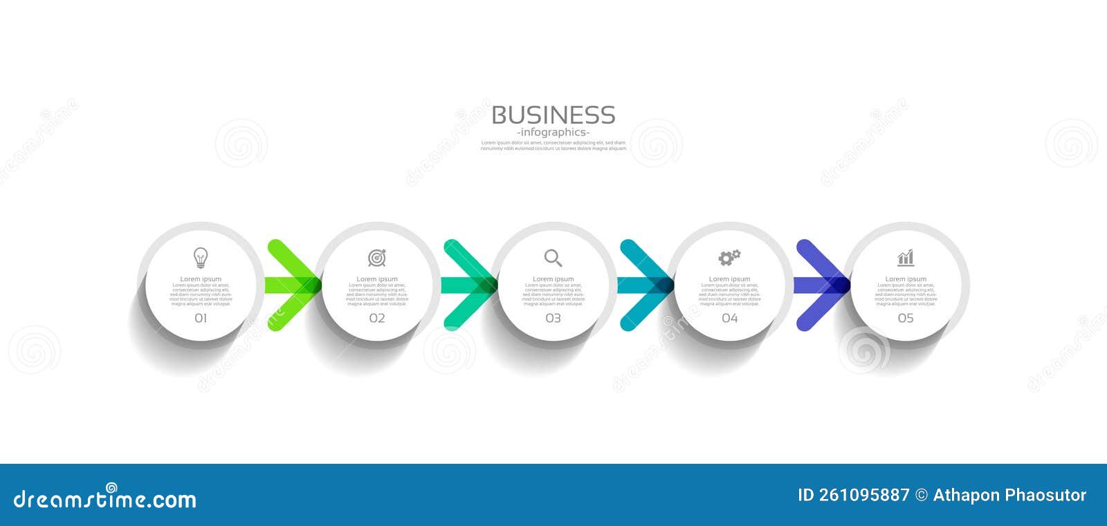 Infographic Business Icon Template Design Stock Vector - Illustration ...