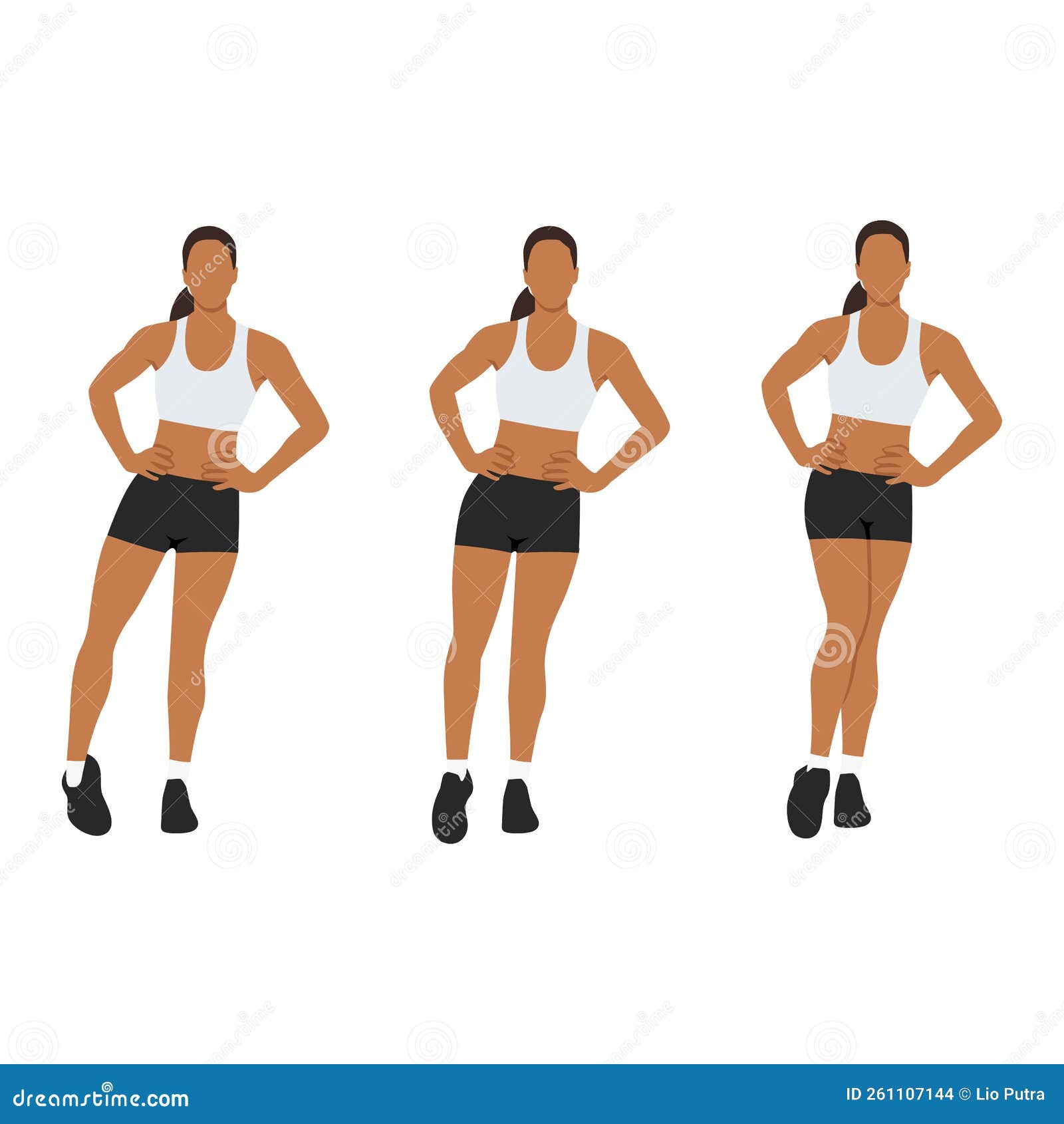 Woman Doing Ankle Circles Rotations Or Rolls Exercise. Flat Vector ...