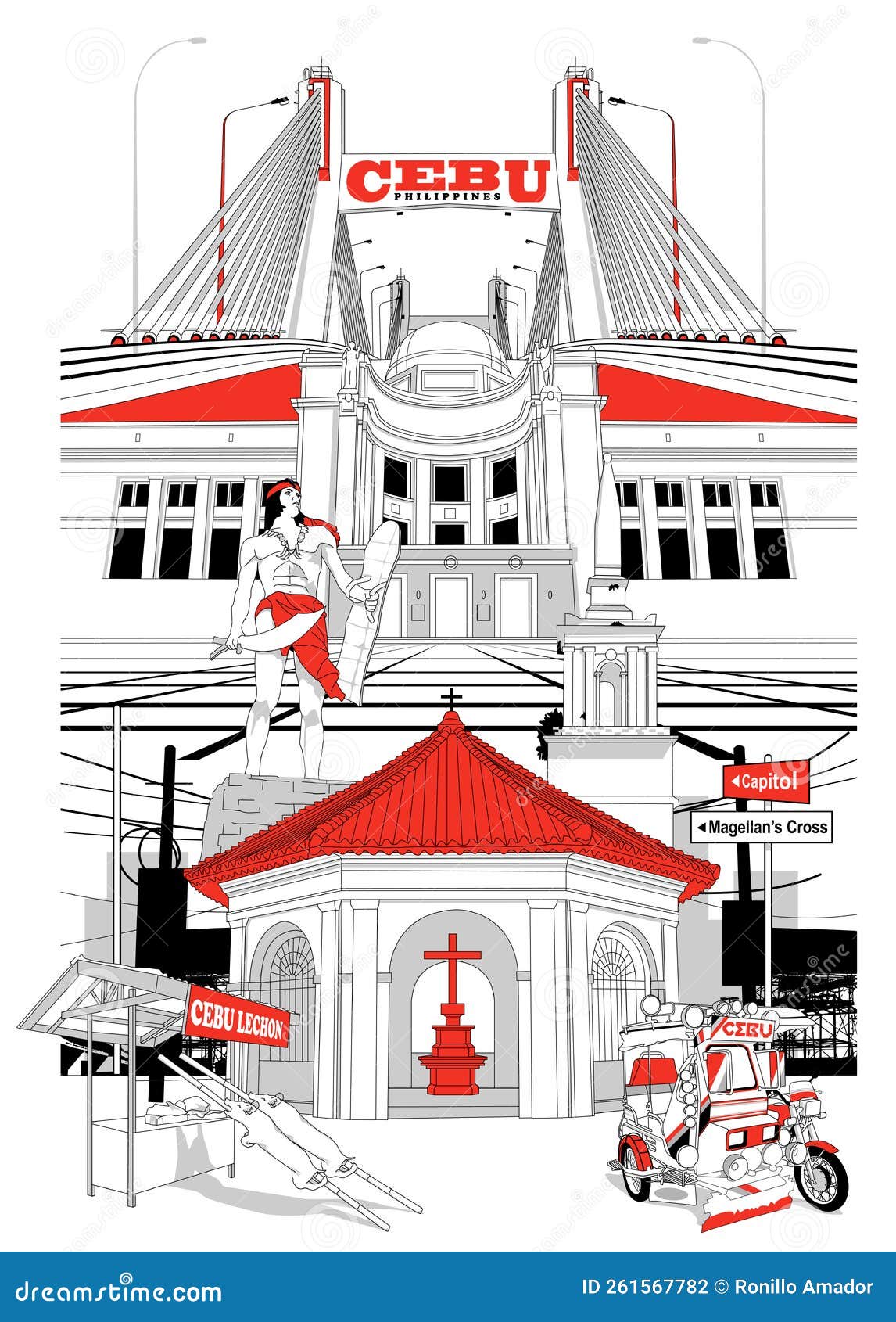 Philippine Cebu Festival Sinulog Celebration Fiesta Stock Vector ...