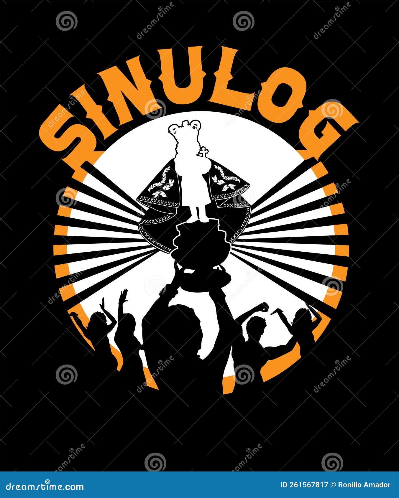 Philippine Cebu Festival Sinulog Celebration Fiesta Stock Vector ...