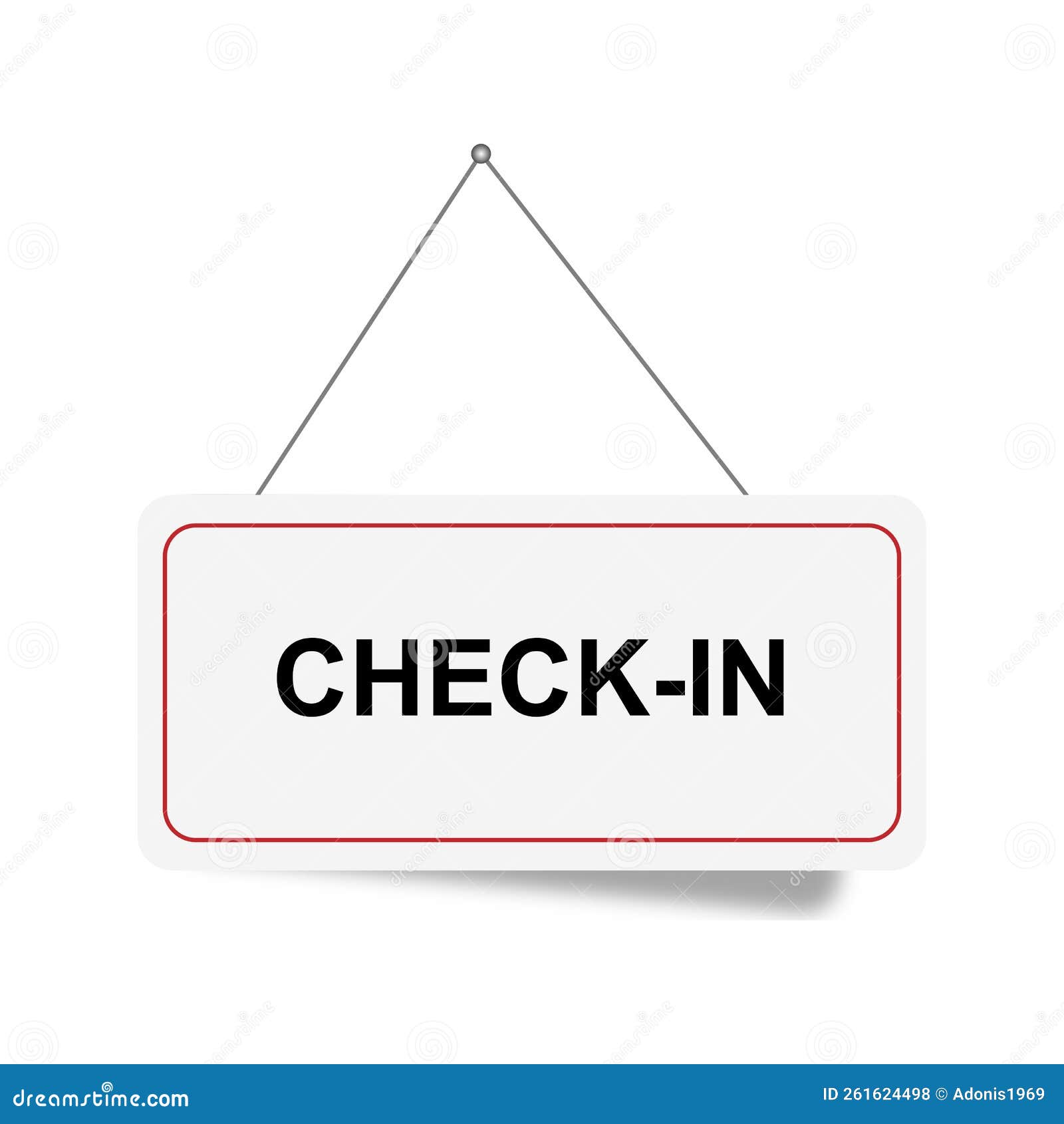 Check in tag on white stock illustration. Illustration of identity ...