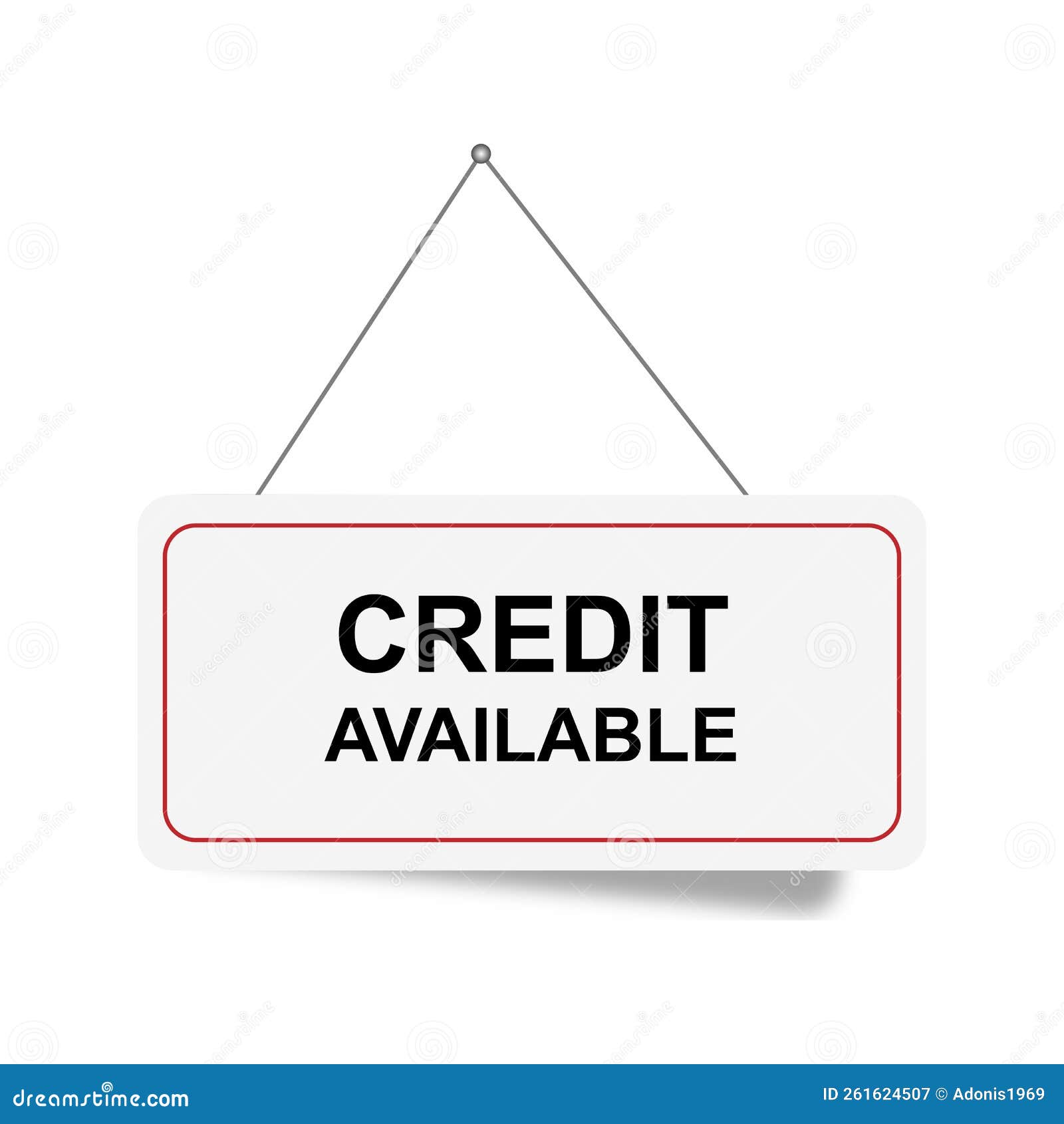 Credit Available Tag on White Stock Illustration - Illustration of seal ...