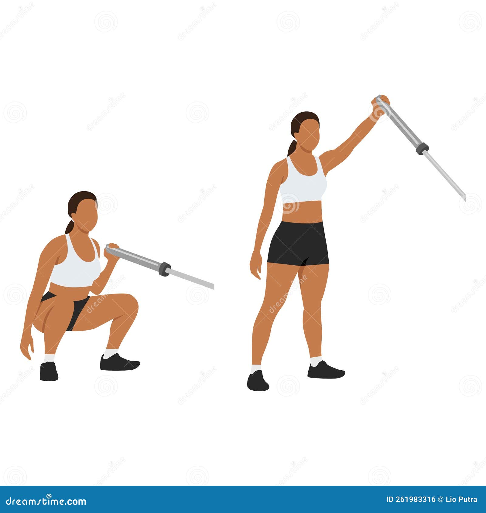 Landmine Row Exercise Strength Workout Vector Illustration Silhouette ...