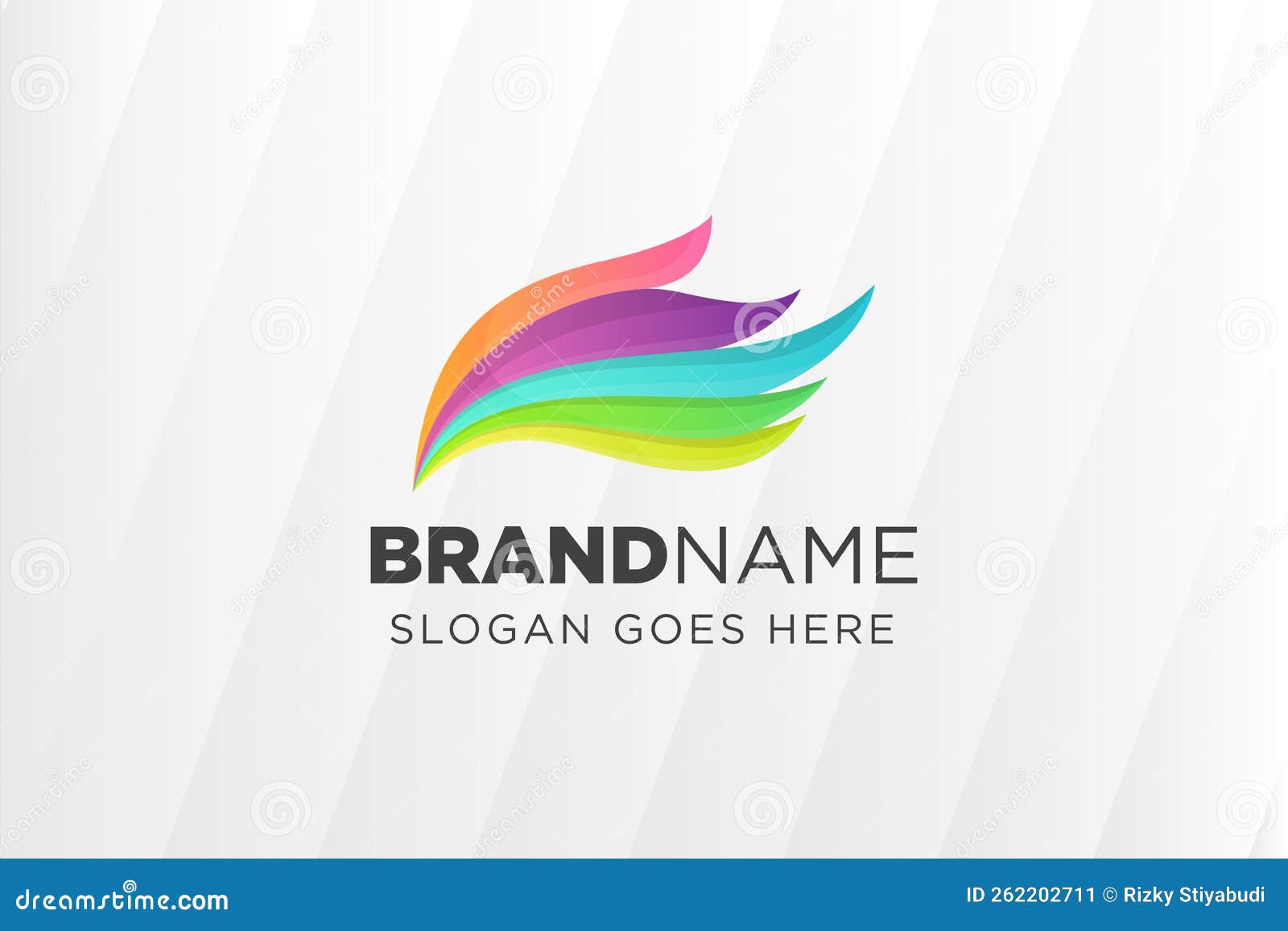 Colorful Abstract of Tail Logo Design Template Stock Vector ...