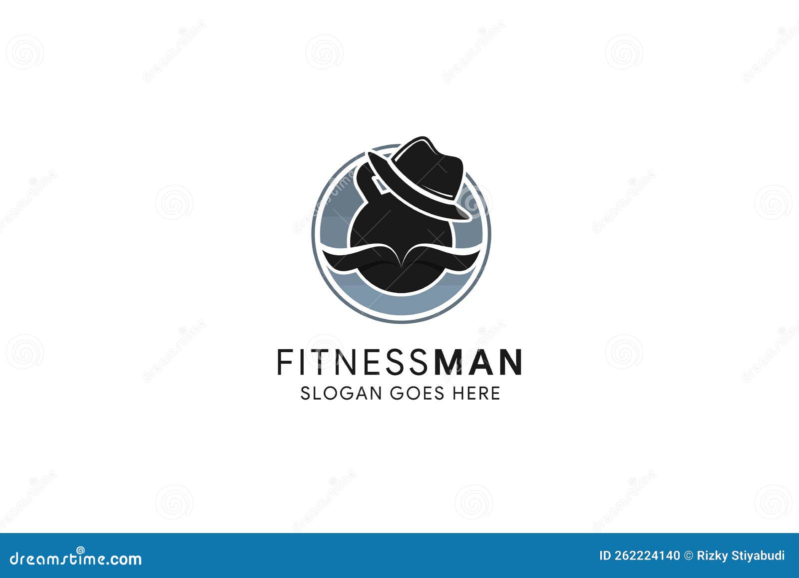 Fitness Man Logo Design Template Stock Vector - Illustration of label ...