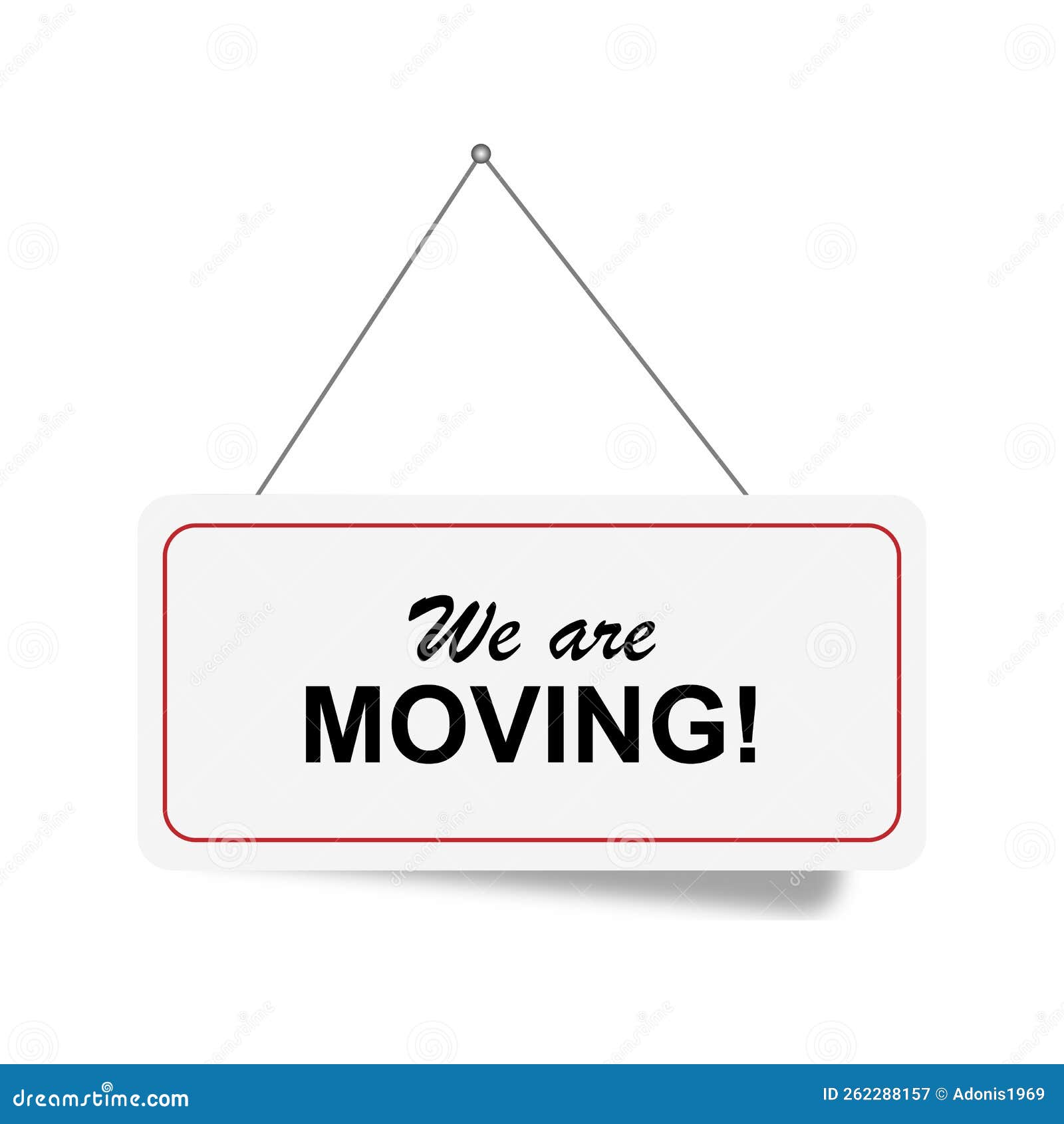 We are moving tag on white stock illustration. Illustration of modern ...