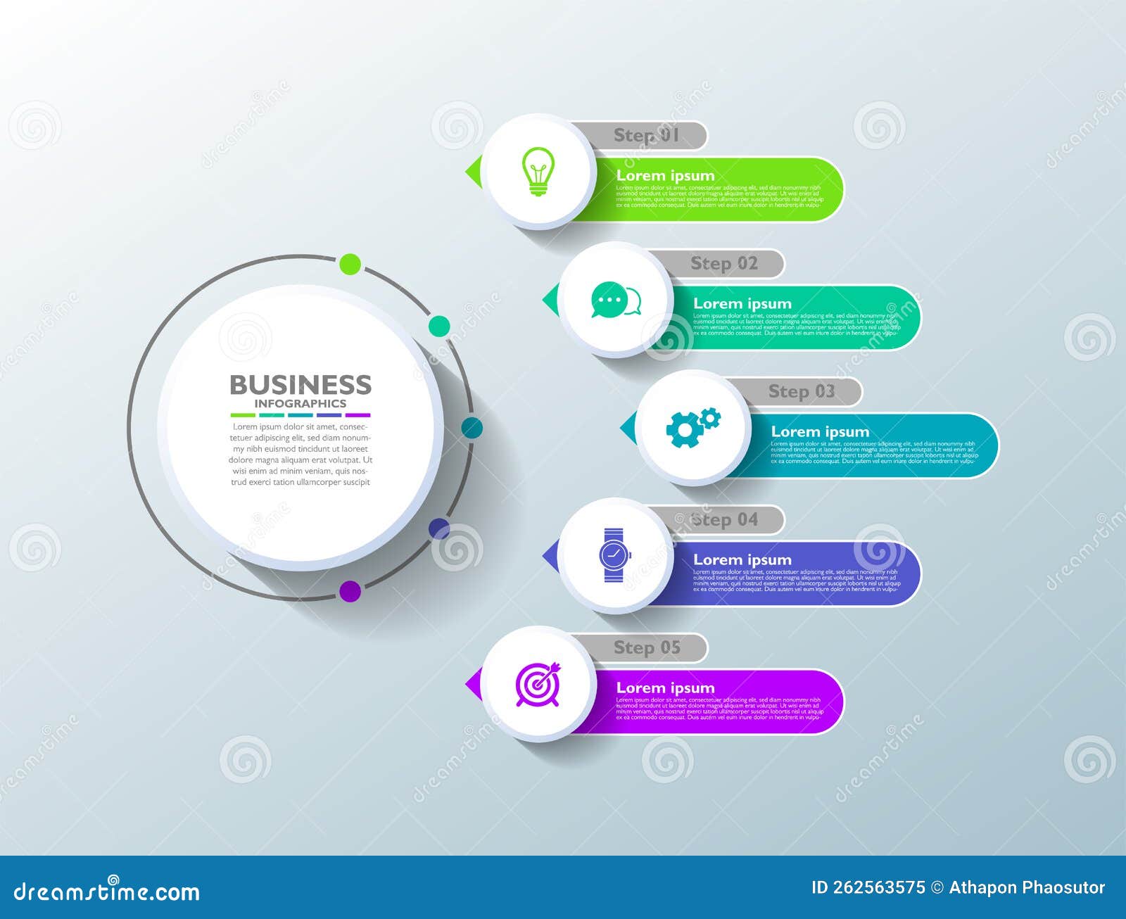 Infographic Vector Design Business Icons Template Stock Vector ...