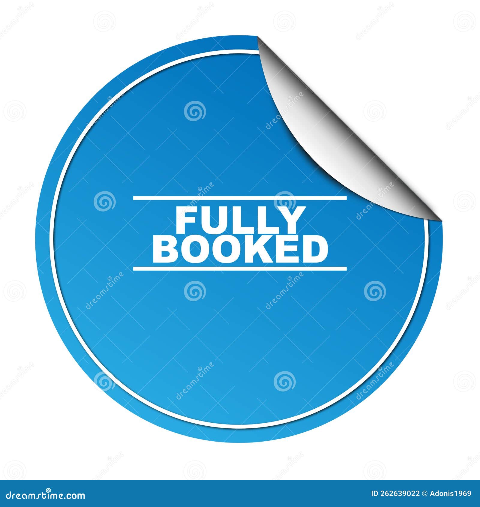 Fully Booked Vector Stamp Isolated On White Background. Reserved, Not ...
