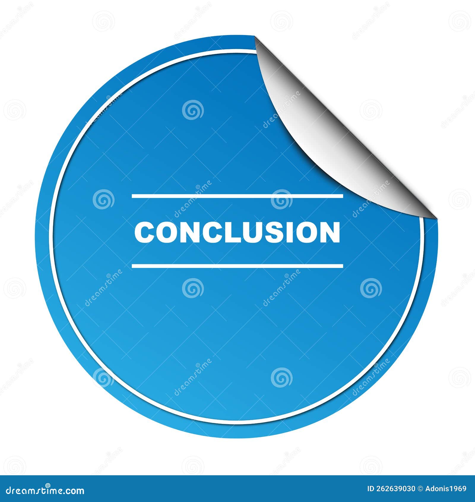 Conclusion tag on white stock illustration. Illustration of direction ...