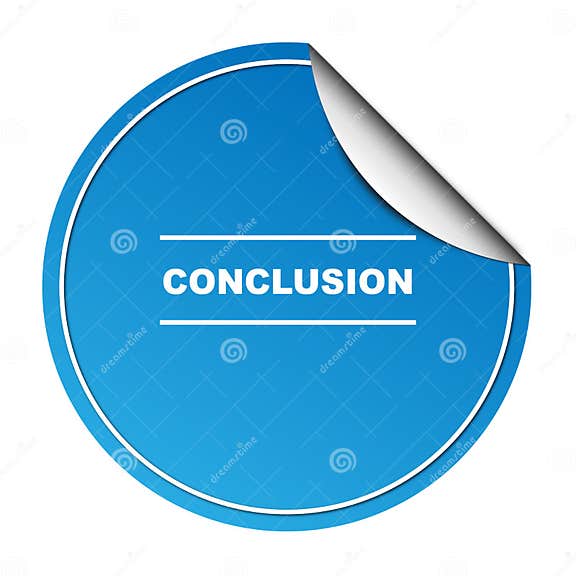 Conclusion tag on white stock illustration. Illustration of direction ...