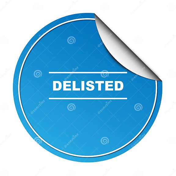 Delisted tag on white stock illustration. Illustration of deal - 262639035