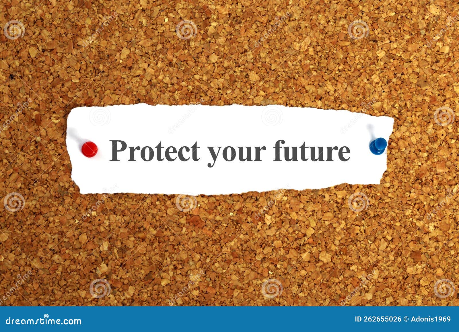 Protect Your Future on White Paper Stock Illustration - Illustration of life, promotion: 262655026