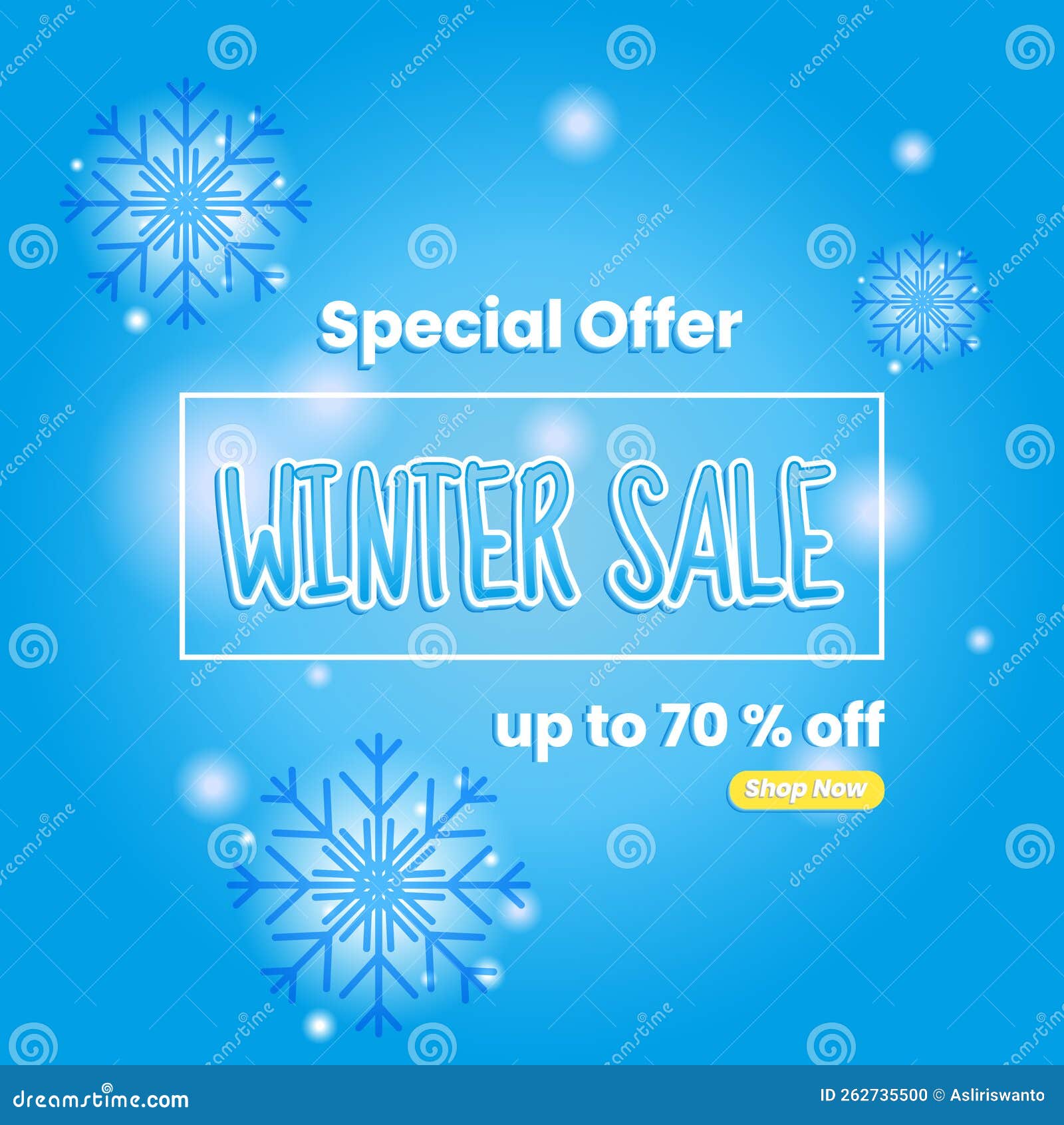 Winter Sale Promotion Design Template. Simple and Minmal Design with ...