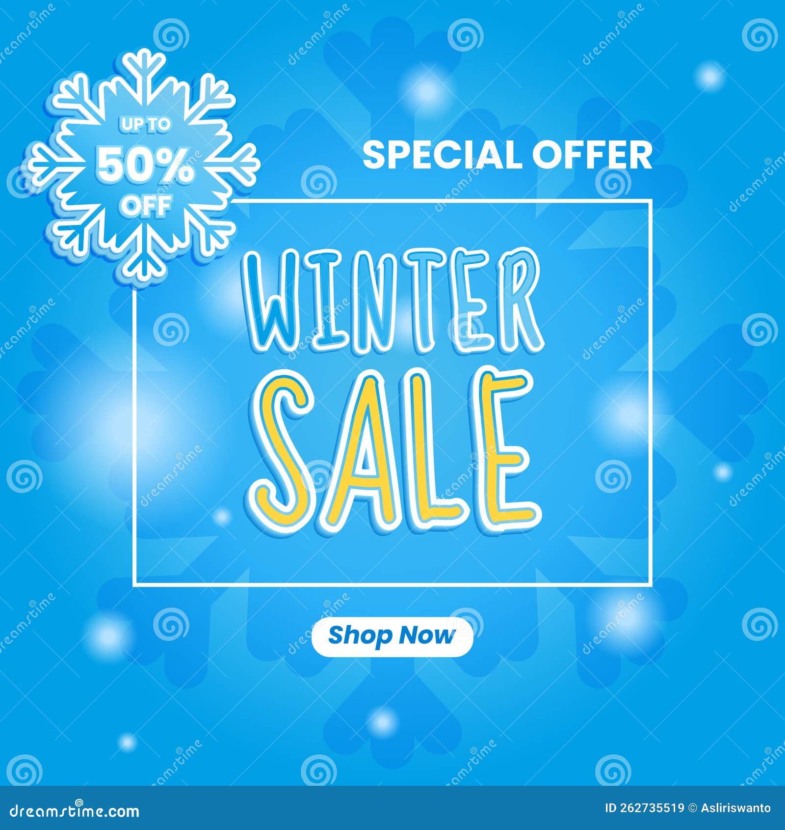 Sale Promtion Design for Winter. Simple and Minimal Design with Frame ...