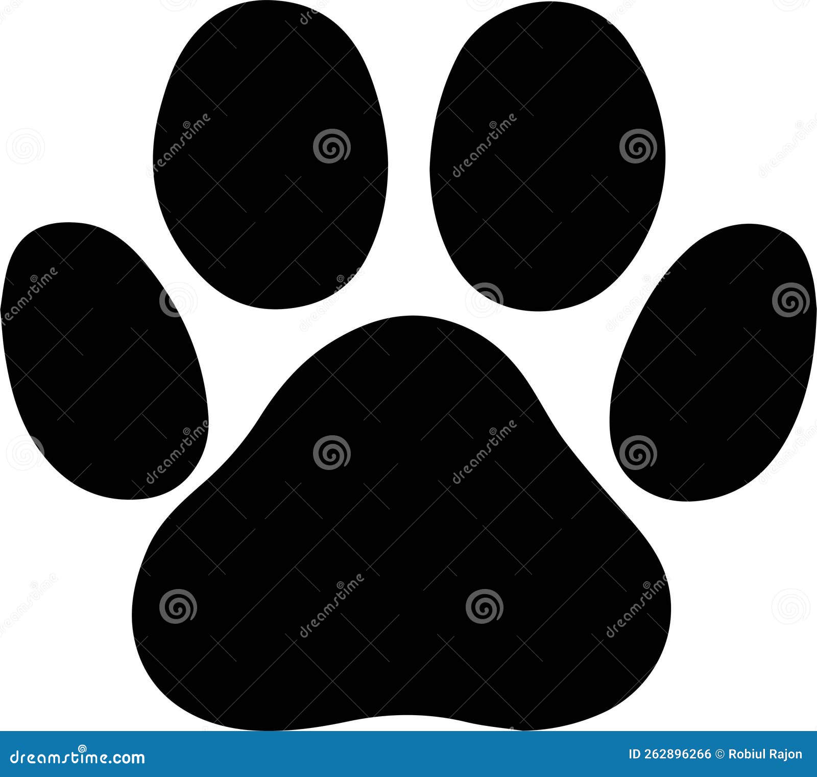 Paw Print vector stock vector. Illustration of vectior - 262896266